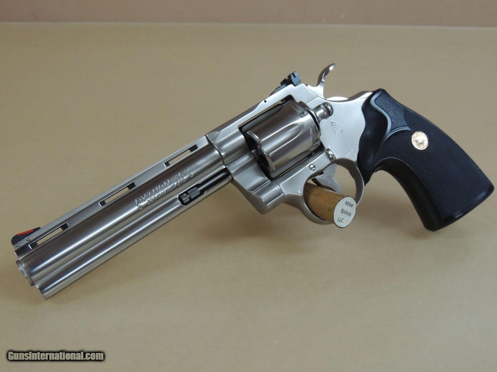 COLT PYTHON E NICKEL .357 MAGNUM REVOLVER IN BOX (INVENTORY#10267)