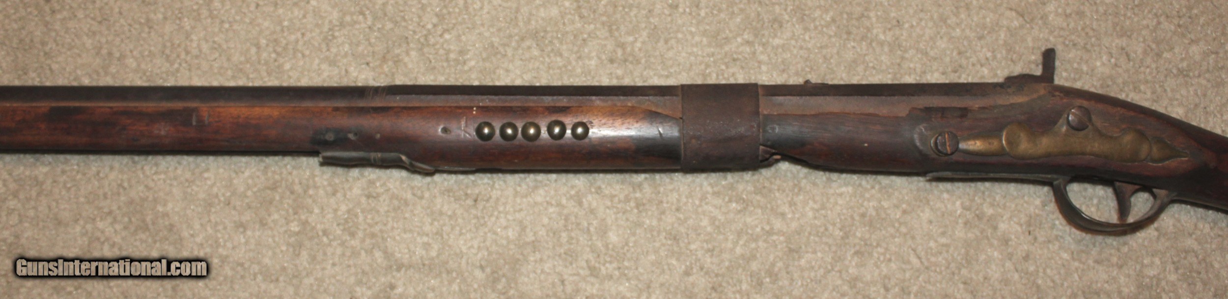 1840's Decorated Native American Indian Goulcher Full Stock Smoothbore ...
