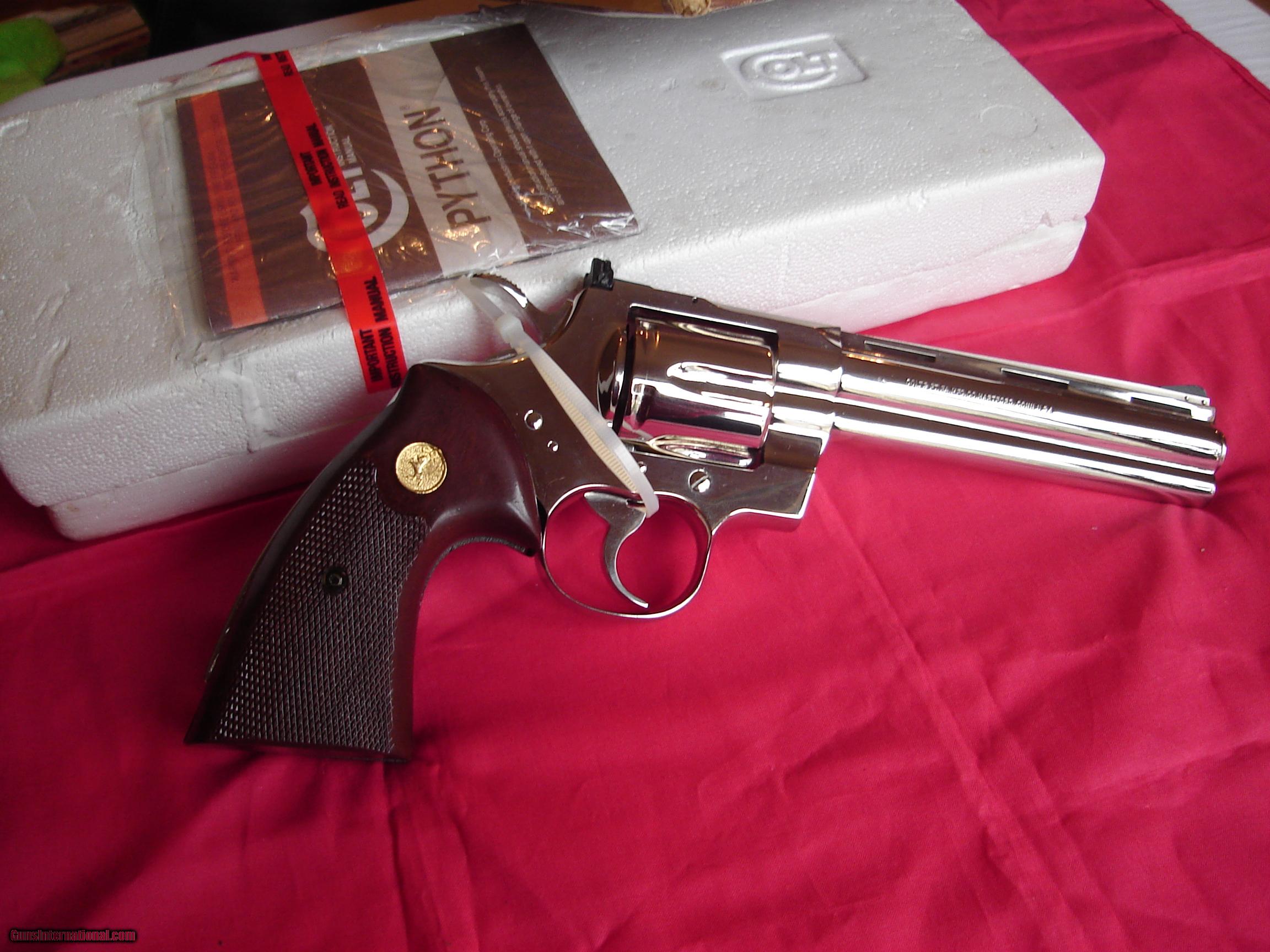 Colt Python 6in Nickel LNIB