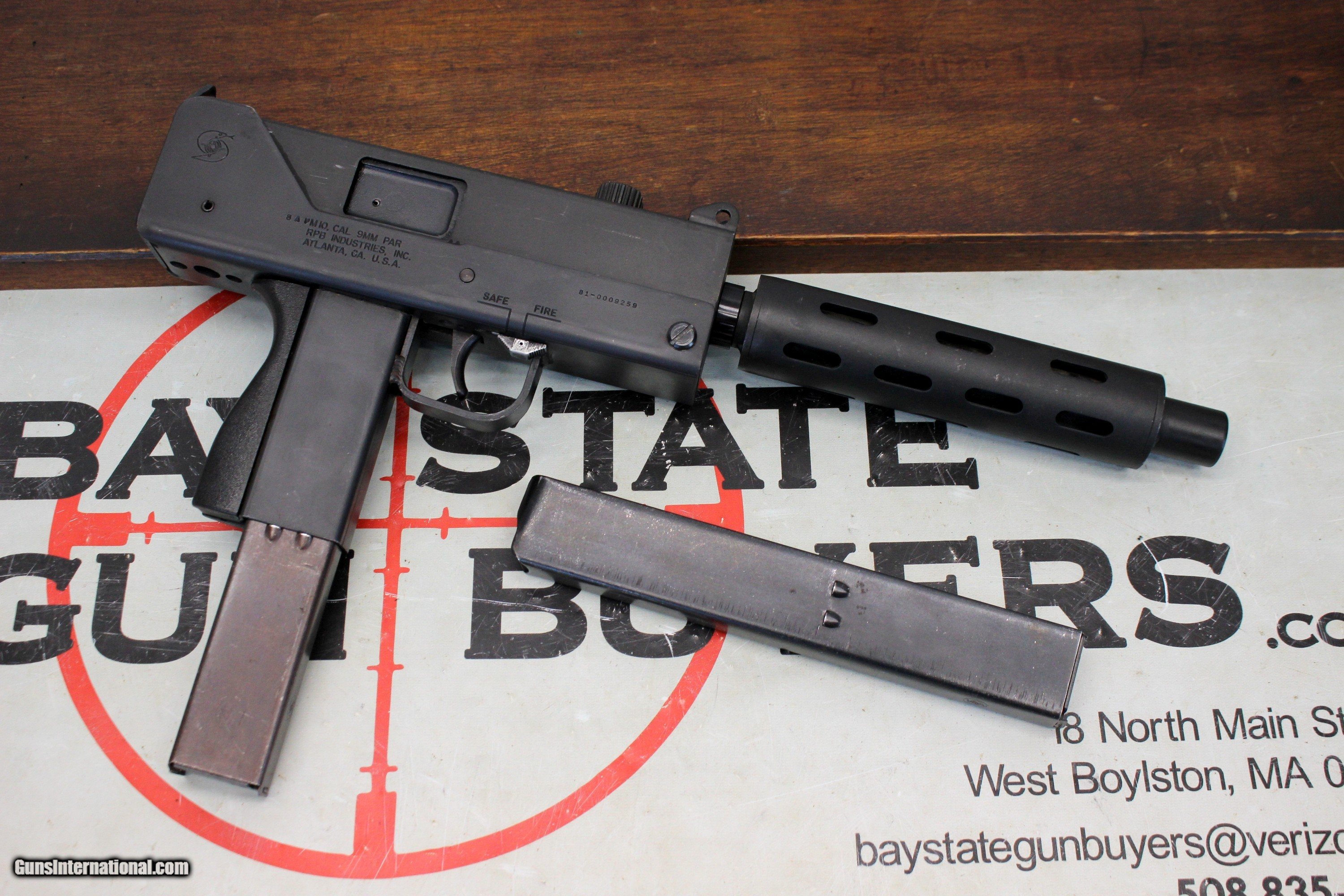 vintage Cobray (RPB) MAC-10 semi-auto pistol 9mm M10 OPEN BOLT