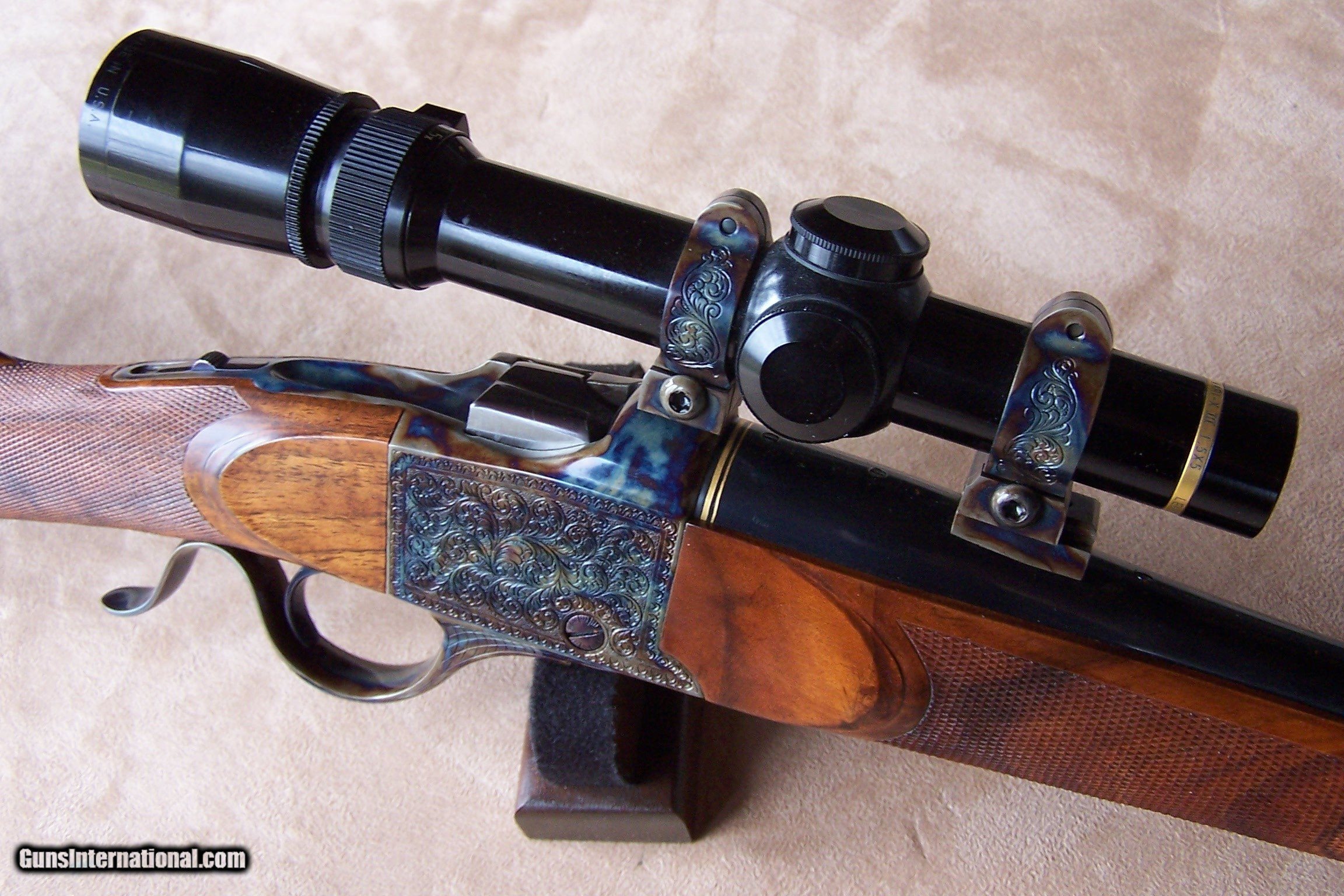 Custom made Ruger full stock falling block single shot .22 caliber ...