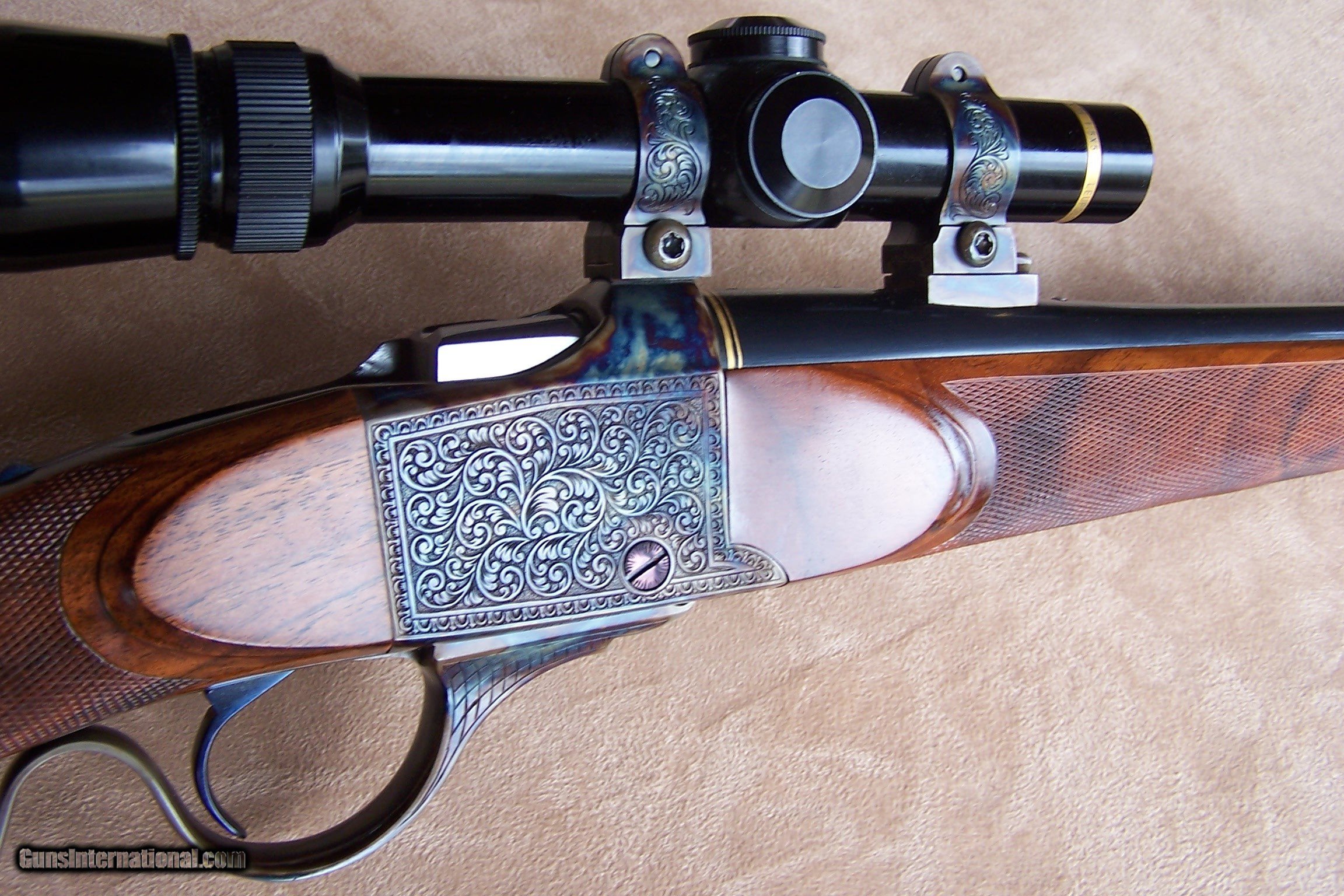 Custom made Ruger full stock falling block single shot .22 caliber ...