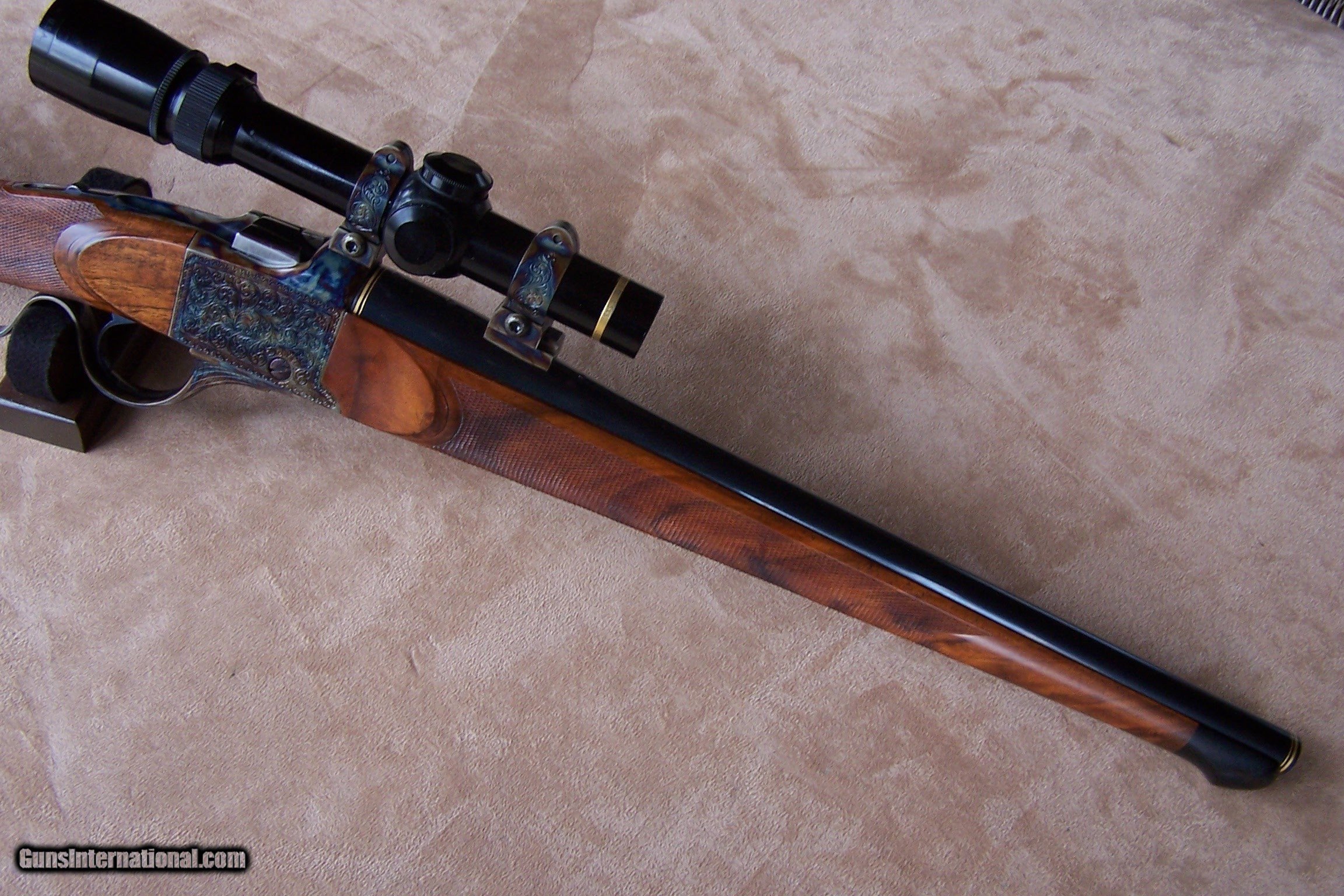 Custom made Ruger full stock falling block single shot .22 caliber ...