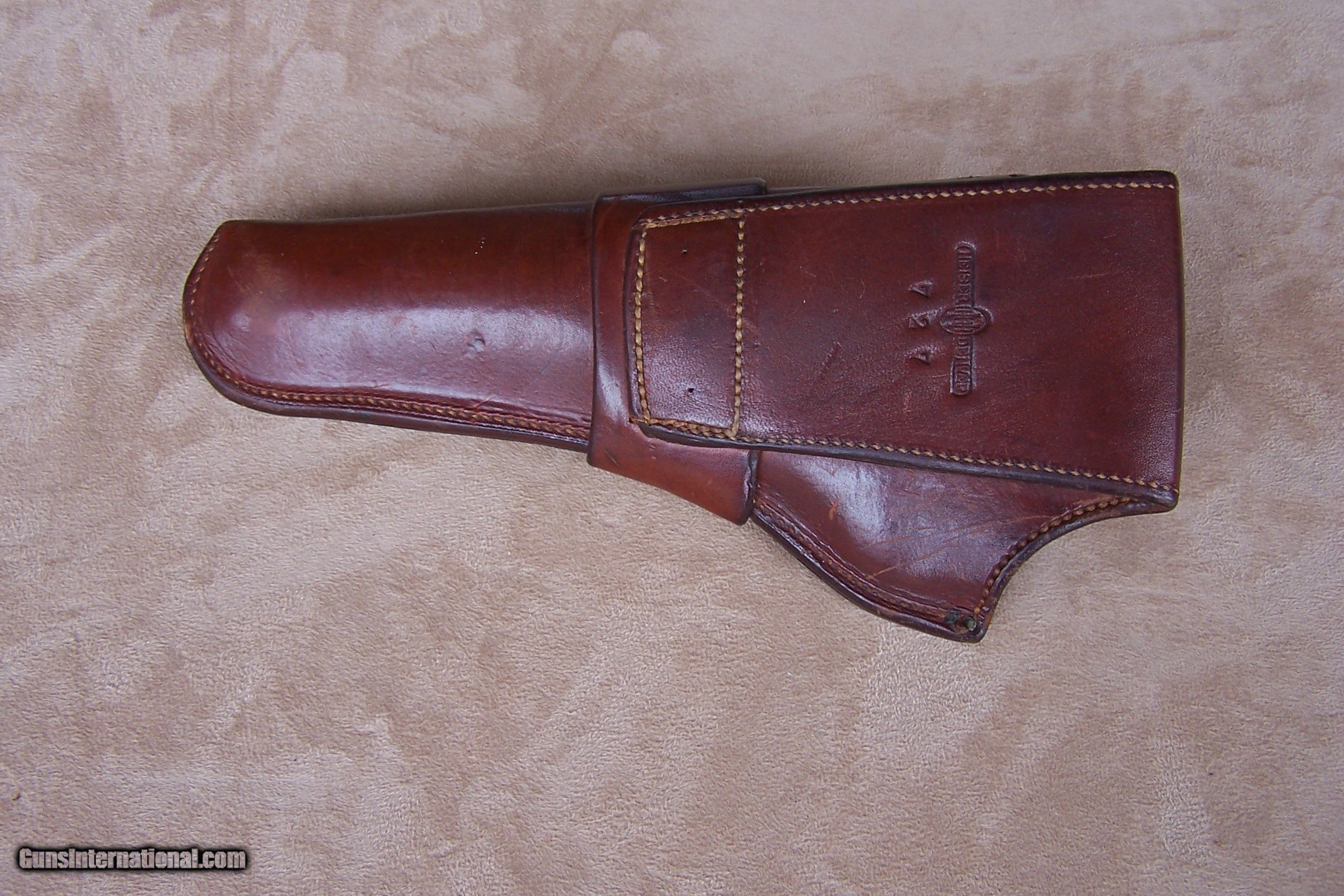 Heiser Holster carved leather for Medium size revolver i.e. Colt ...