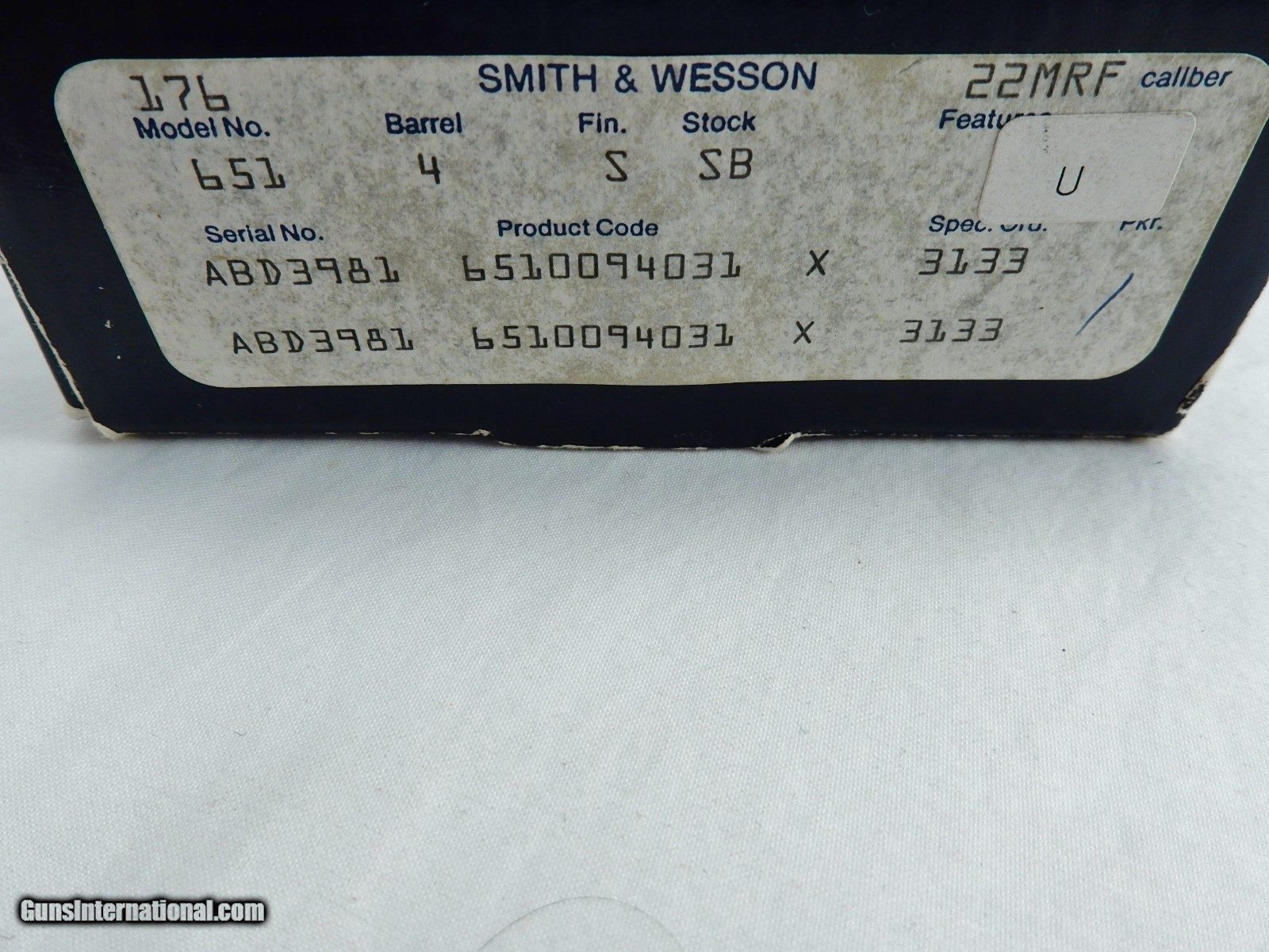 1983 Smith Wesson 651 4 Inch 22 Magnum NIB