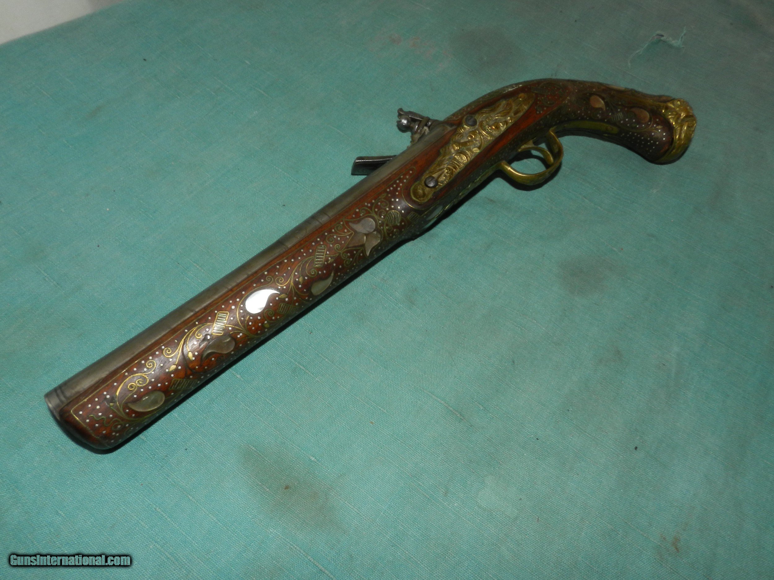 Elaborate Decorated Pirate Flint Pistol