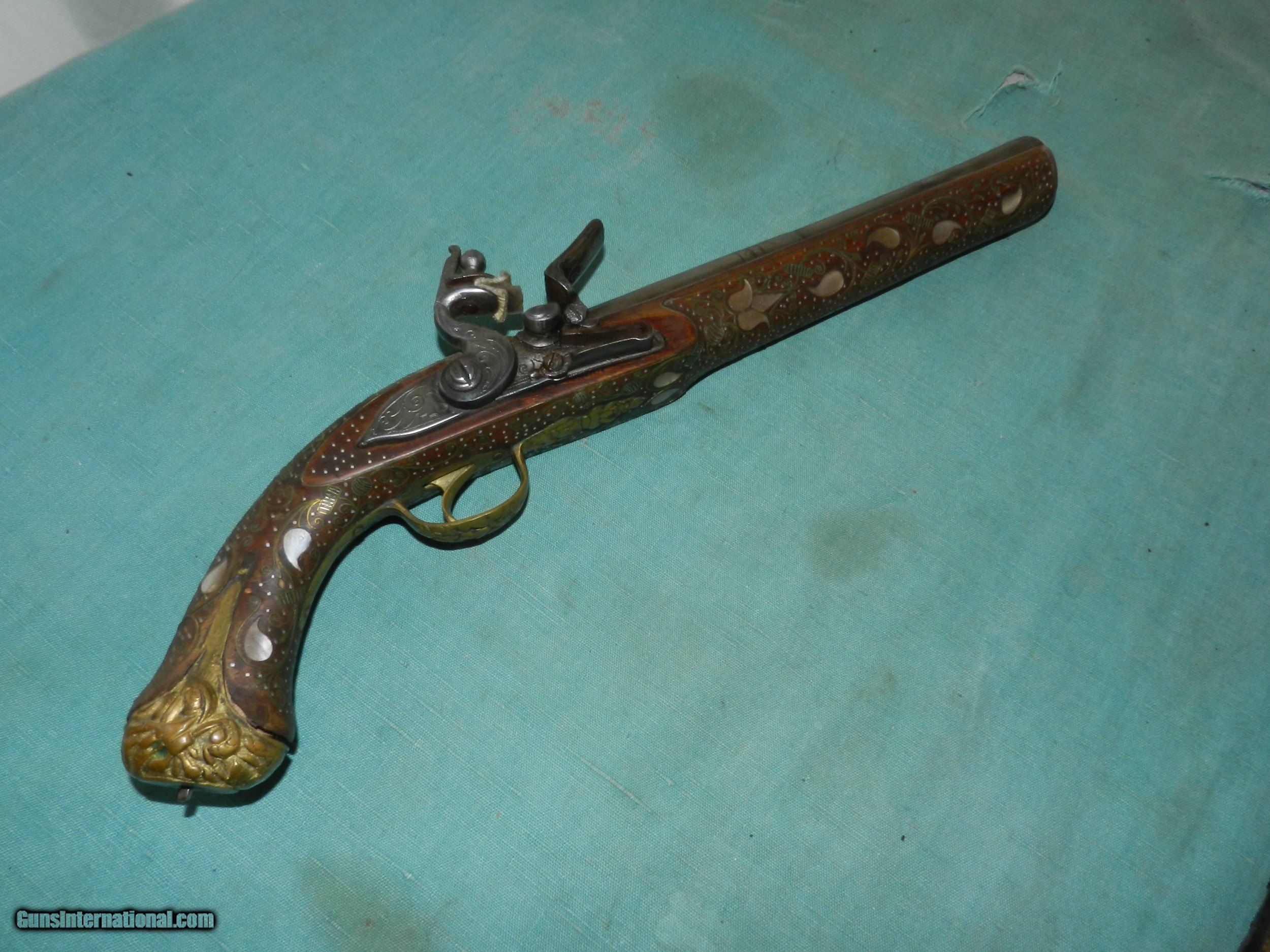 Elaborate Decorated Pirate Flint Pistol