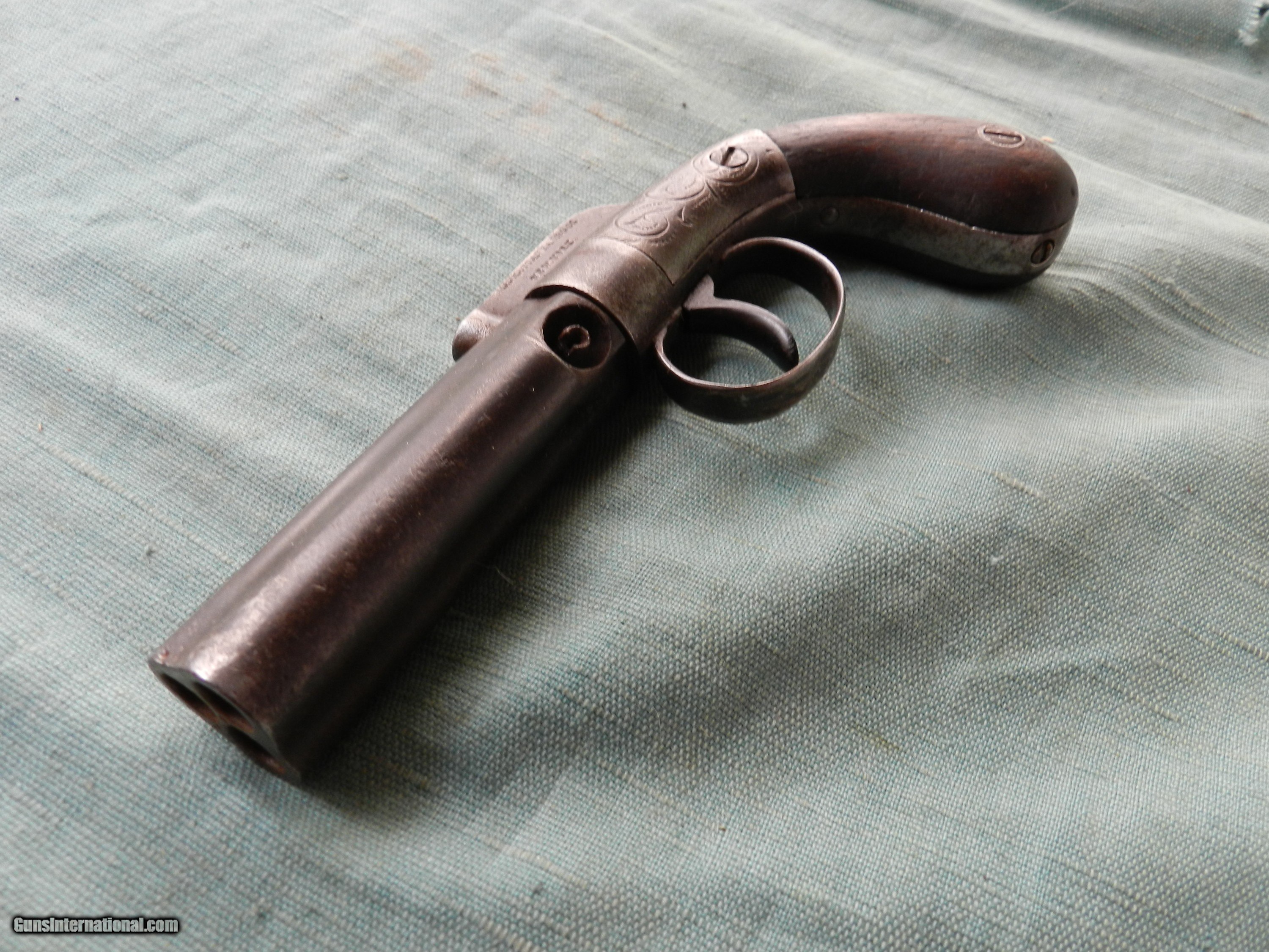 Scarce Manhatten Three Shot Pepperbox for sale