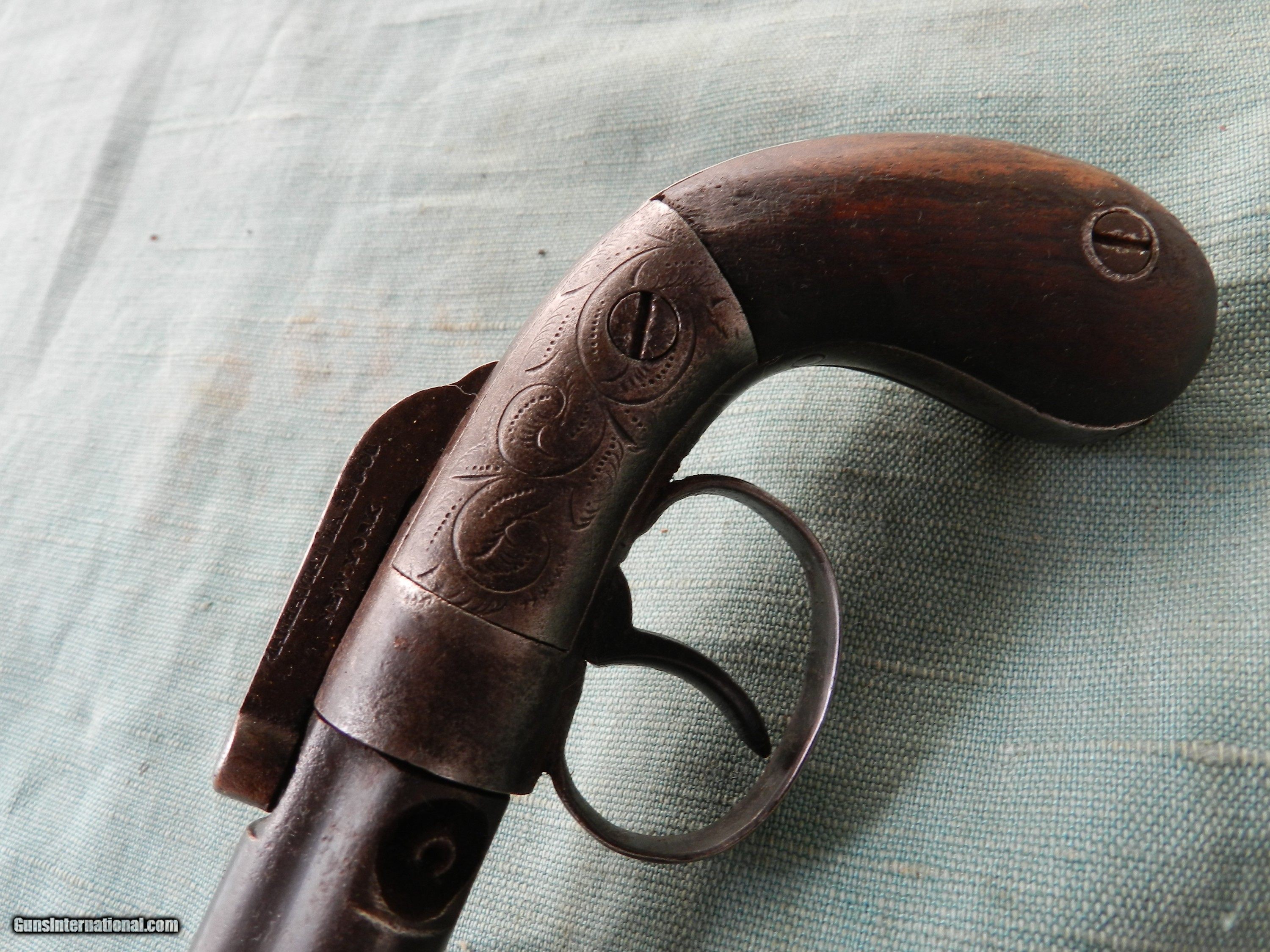 Scarce Manhatten Three Shot Pepperbox for sale