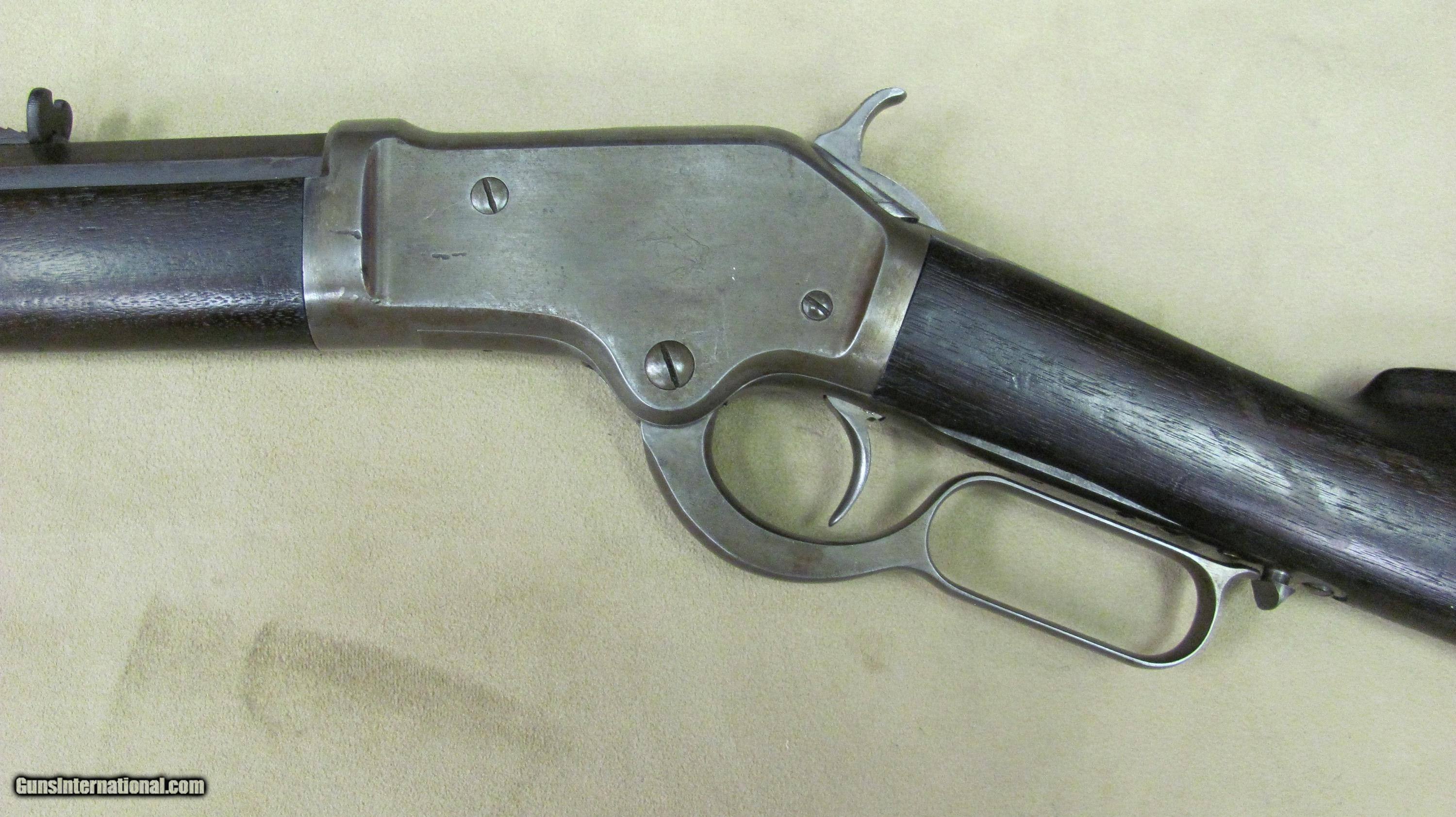 Colt-Burgess Model Lever Action Rifle with Part-Octagon, Part-Round Barrel