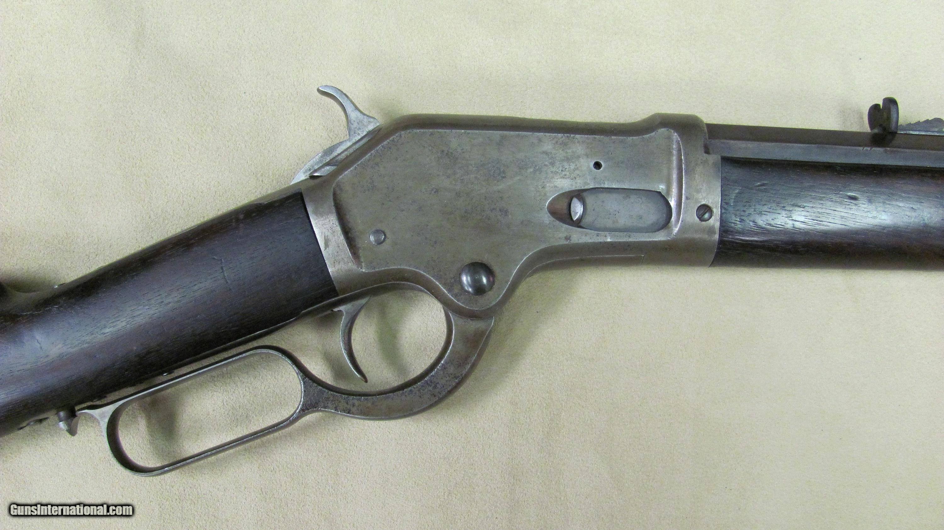 Colt-Burgess Model Lever Action Rifle with Part-Octagon, Part-Round Barrel
