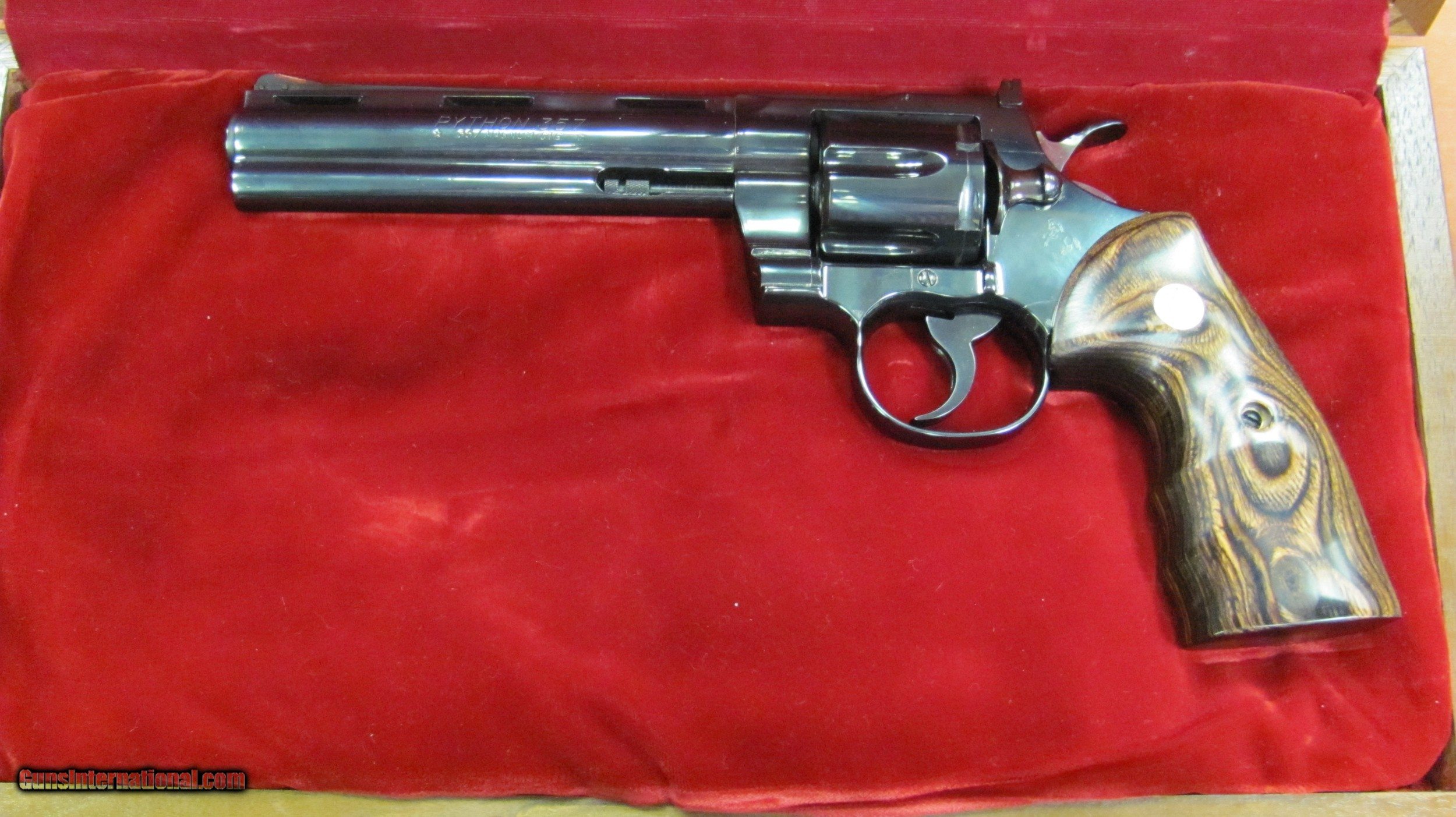 Colt Python with 6 Inch Barrel Manufactured in 1974 with Extra Grips ...