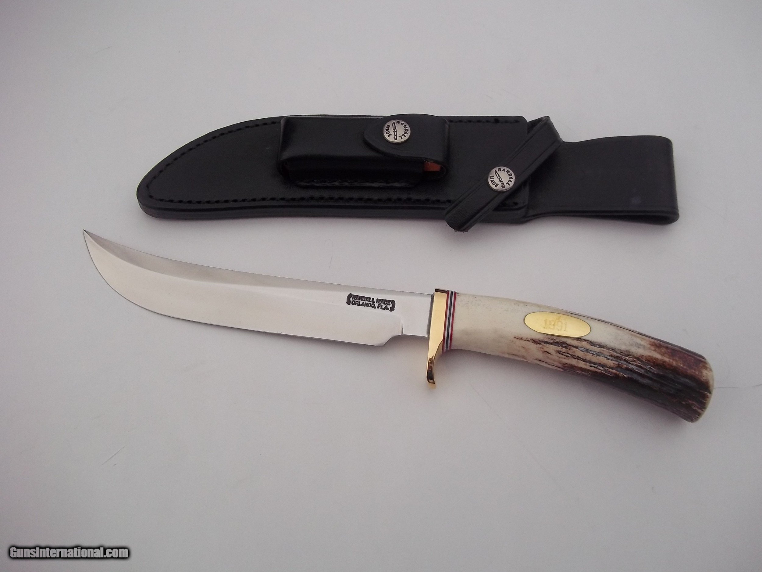 Randall Model # 4-7" Big Game and Skinner, single brass guard, selected ...