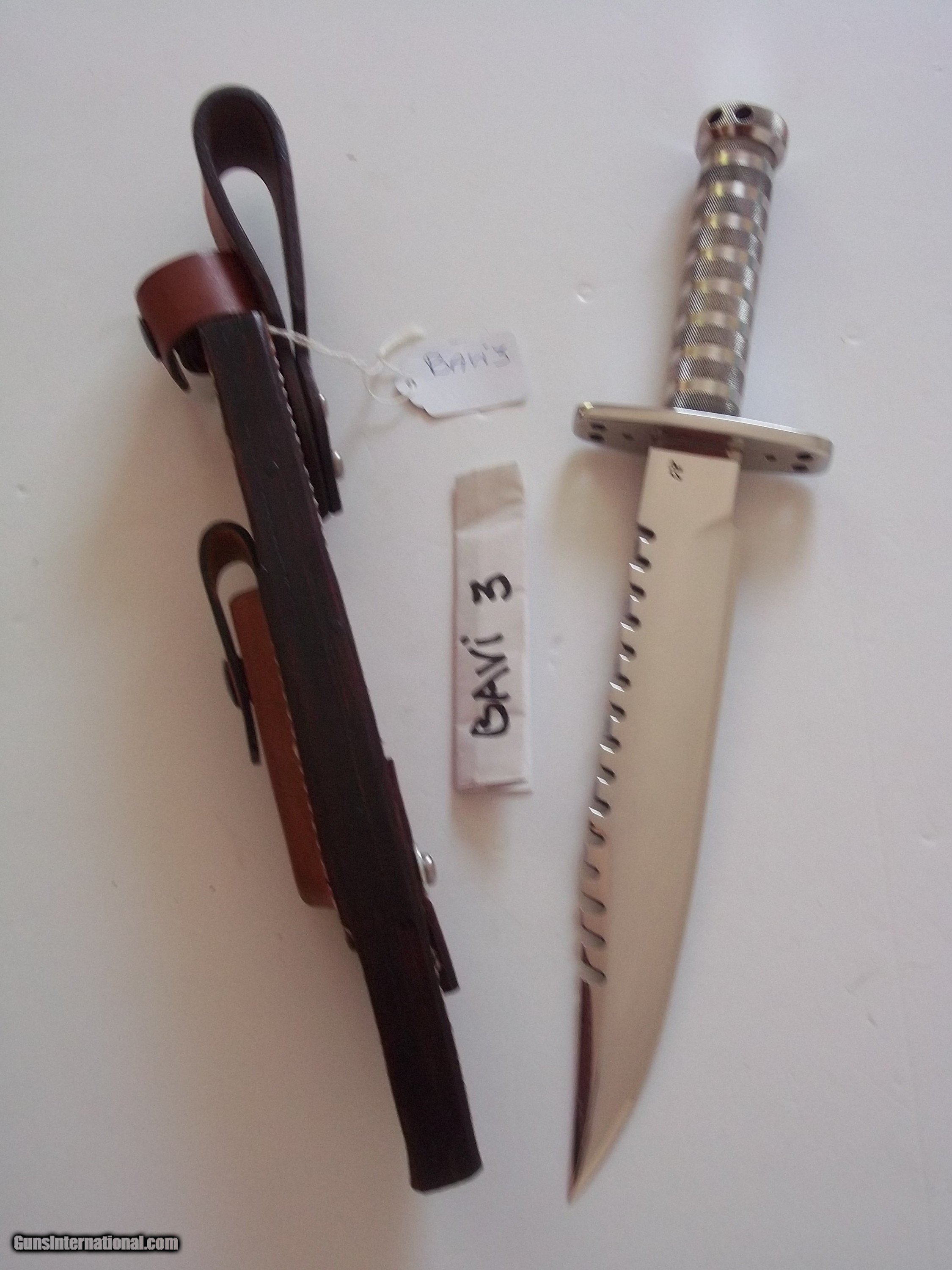 JEAN TANAZACQ VINTAGE "BAVI 3" SURVIVAL HOLLOW HANDLE KNIFE 1982/1983 ...
