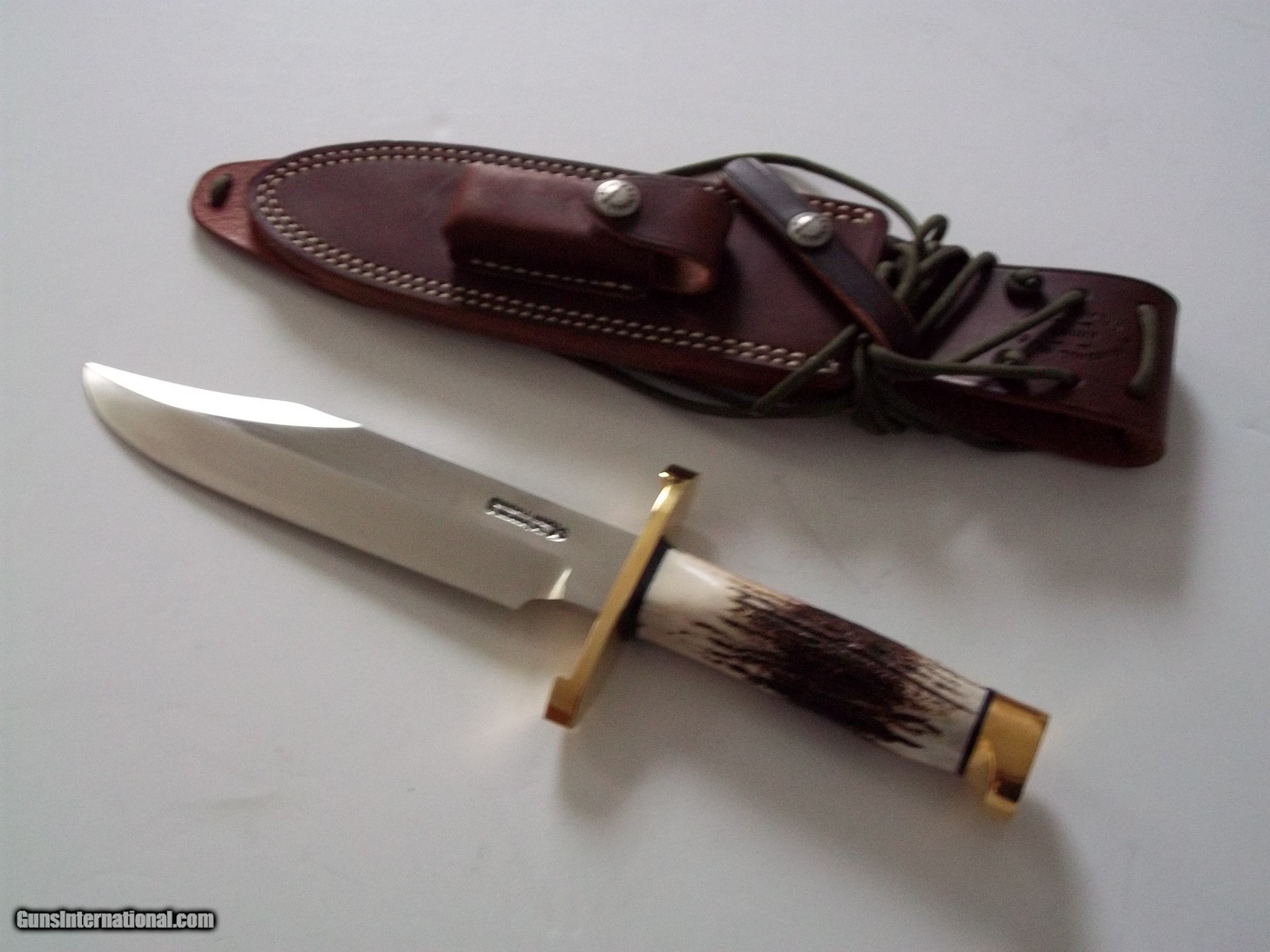 Randall # 14 "ATTACK" Brass Lugged Guard Exquisite India Samba Stag ...