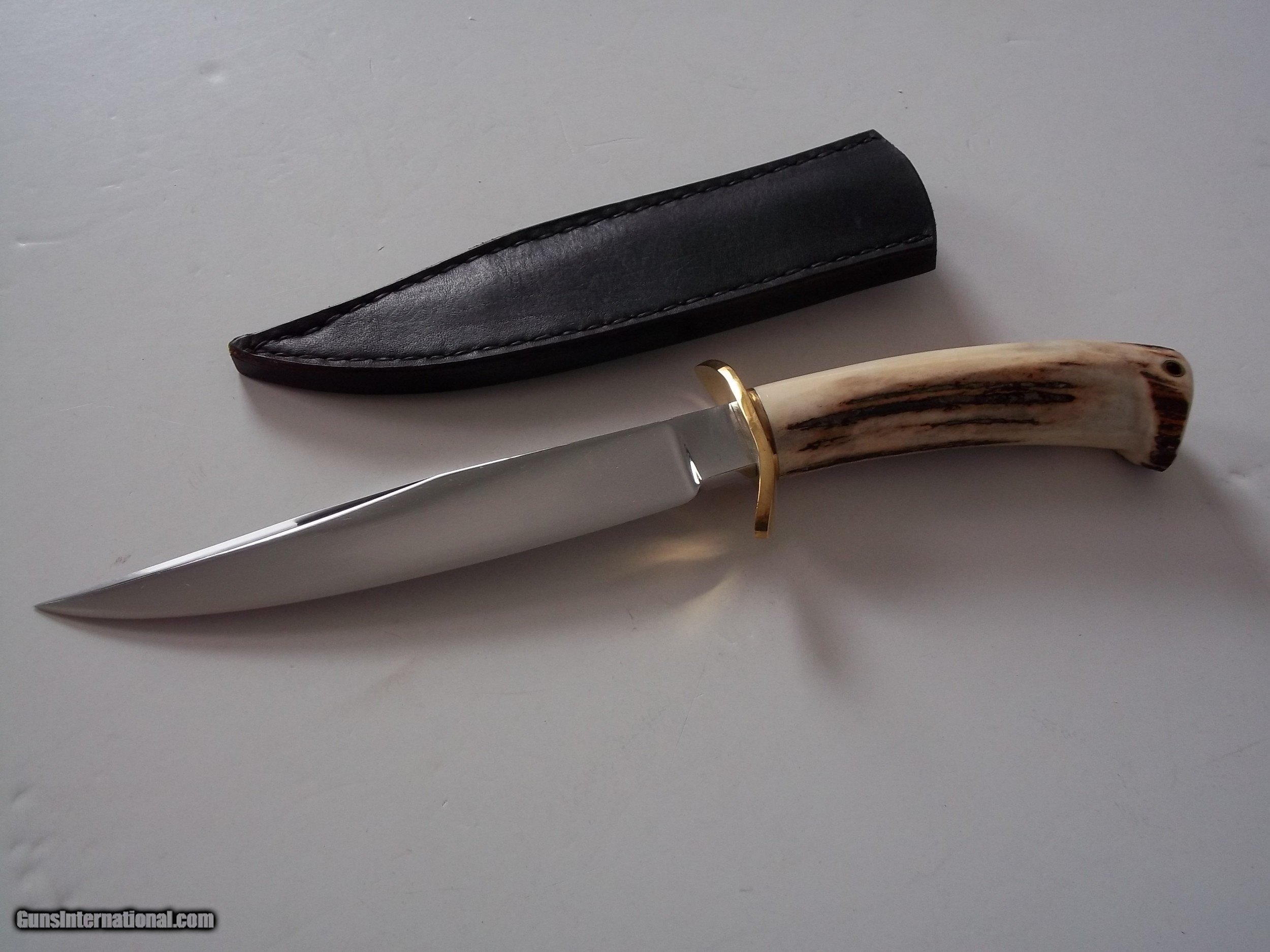 Bill Bagwell One-of-a-kind Combat Bowie with unique double brass guard ...