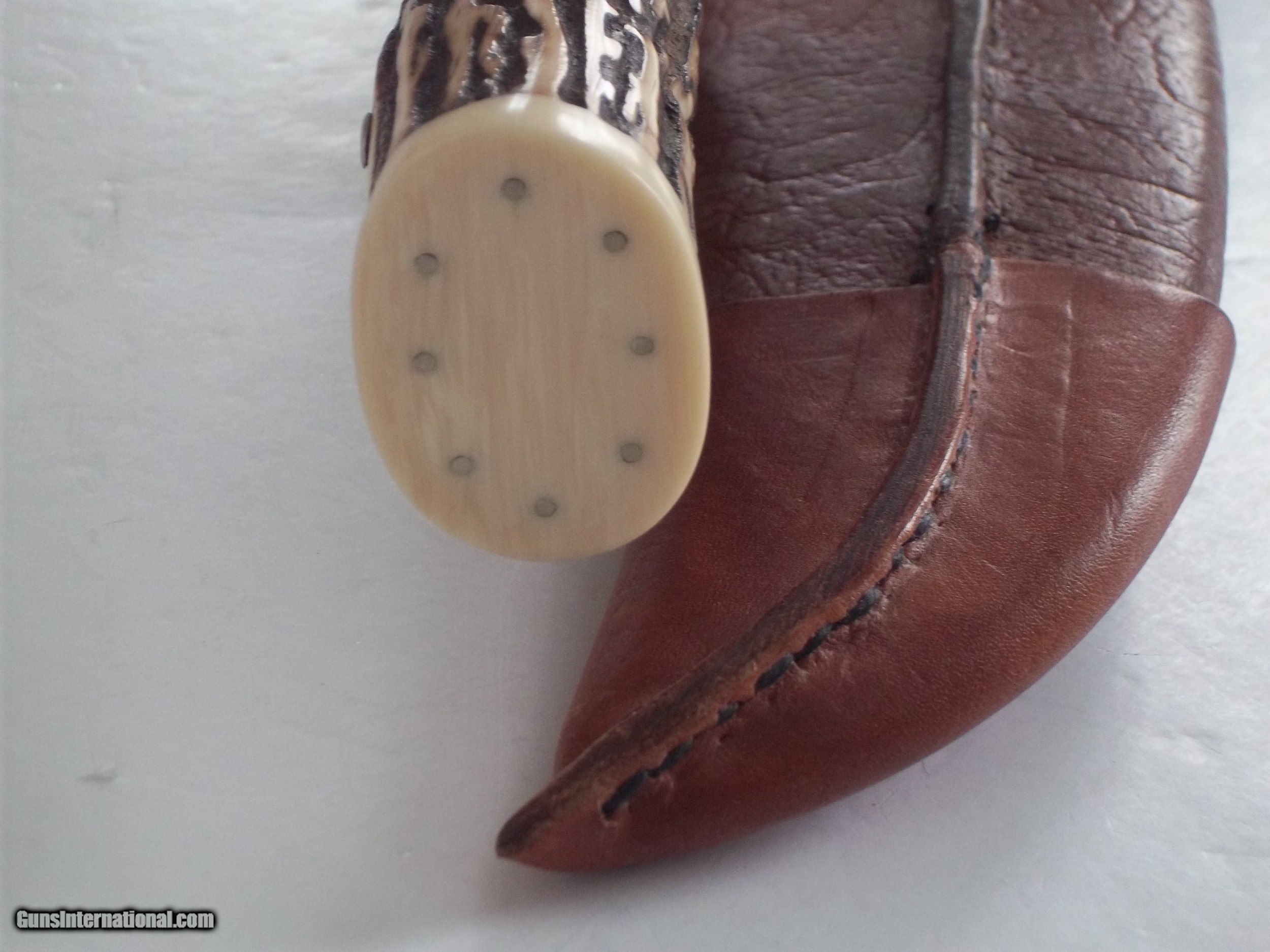 William R. "Bill" Hurt Bowie German Silver Guard Fancy File Work Stag ...