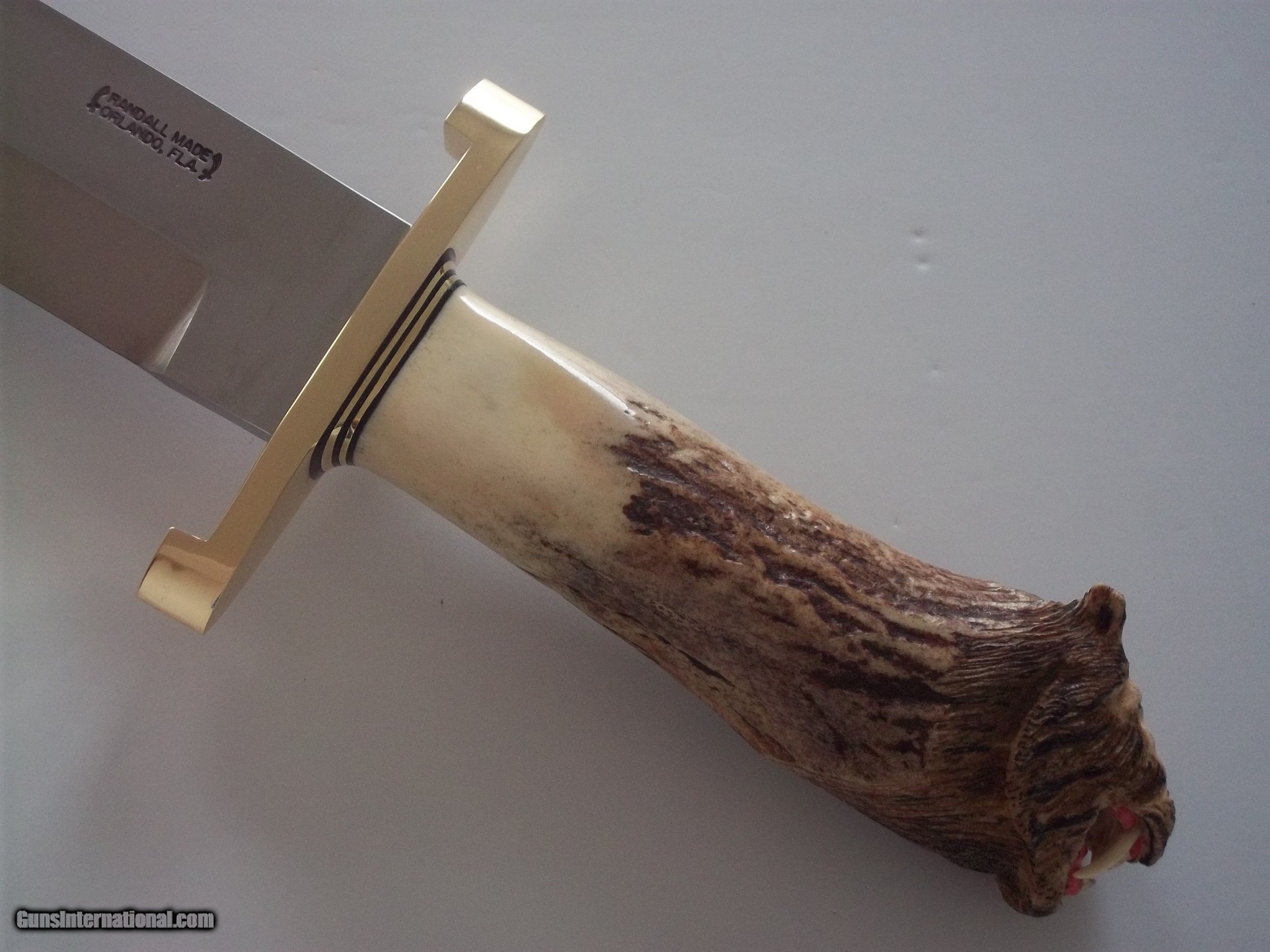 Randall Model # 12-11" Confederate Bowie Carved Crown Stag Handle ...