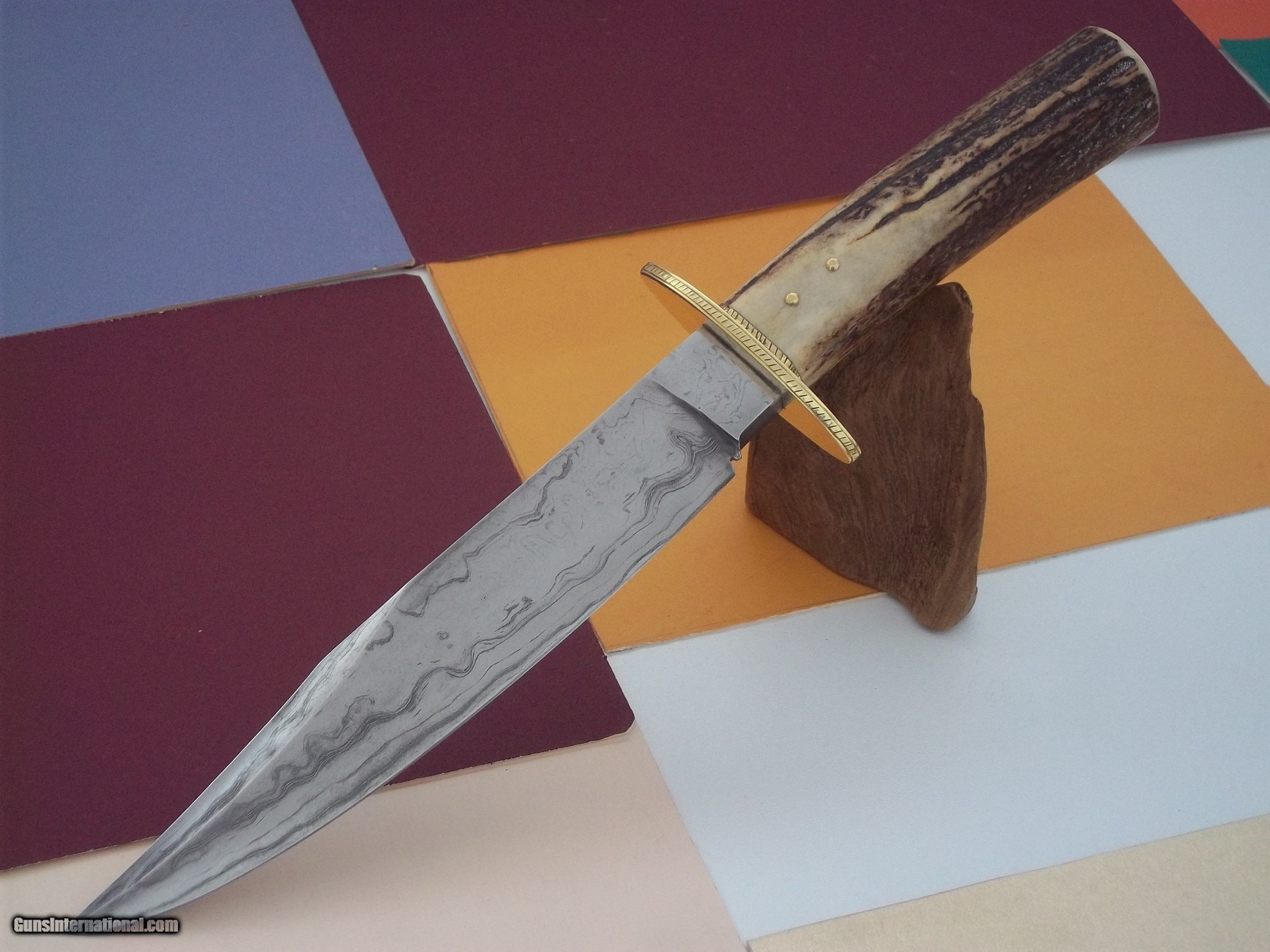 Bill Bagwell Scarce Composite Damascus Bowie"River Styx &Ocean Wave ...
