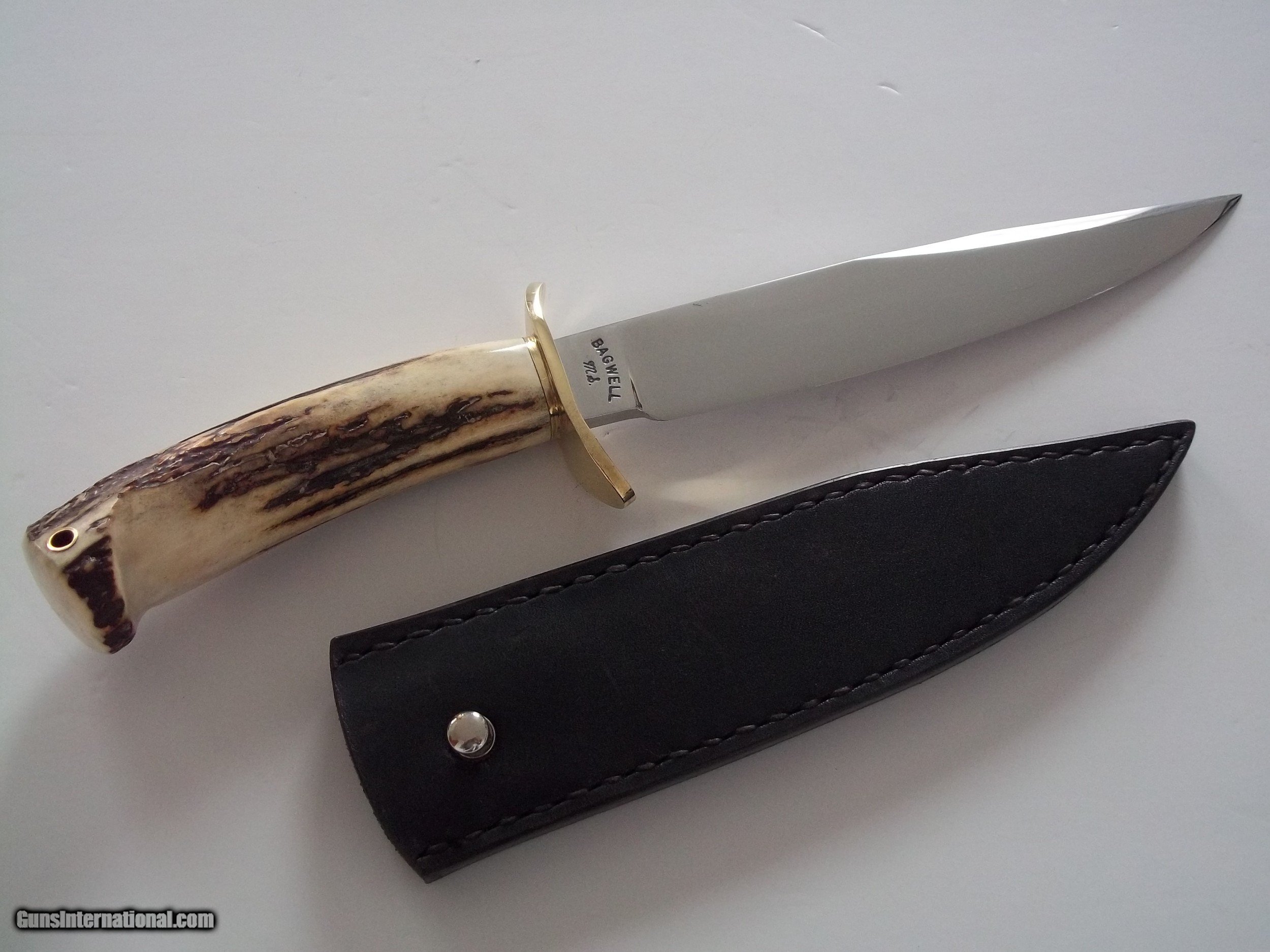 Bill Bagwell Rare "FRONTIER BOWIE" 1981 Double Brass Guard with ...