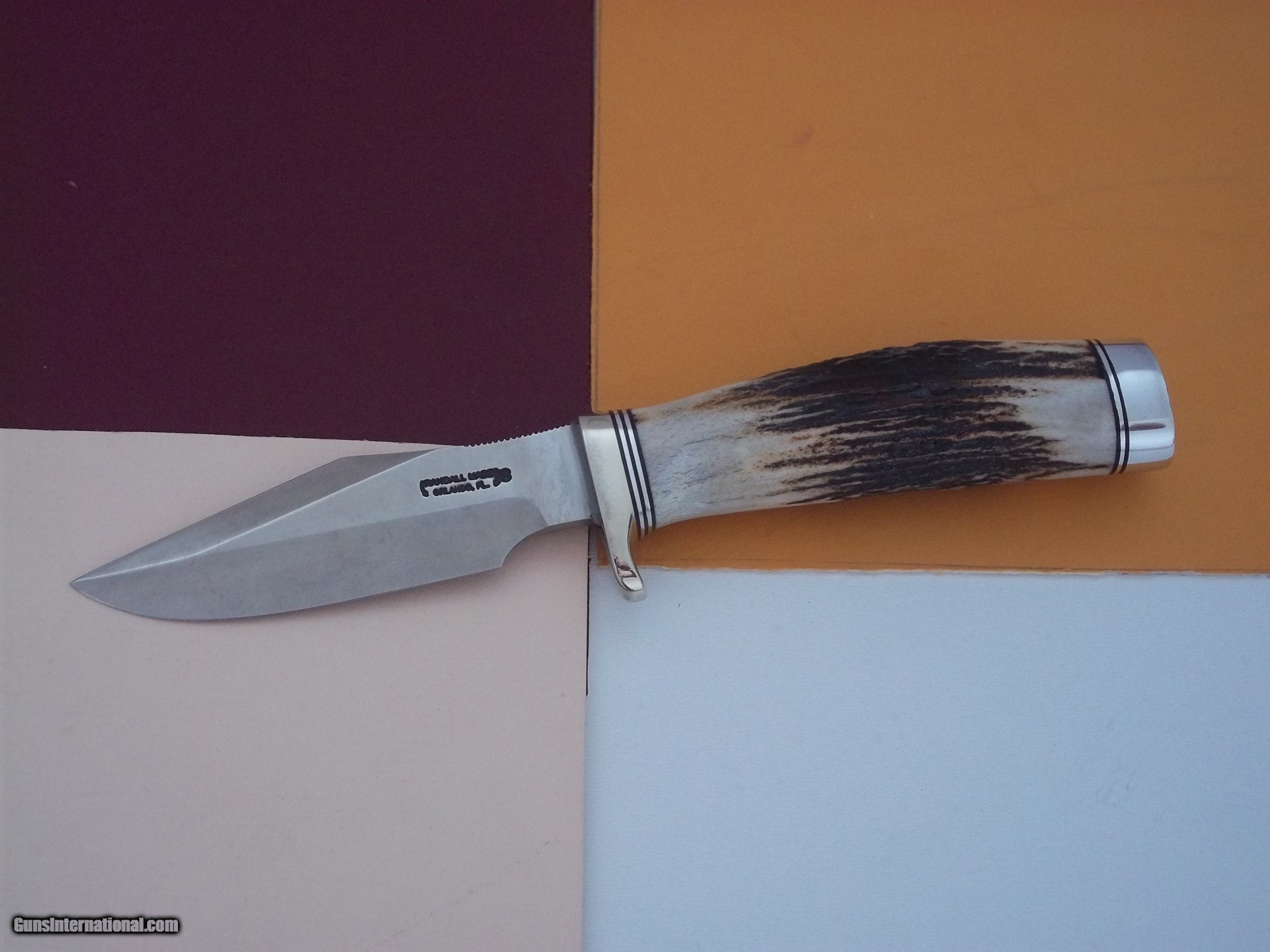 Randall Made Knives Model # 8-4" Trout & Bird Knife German silver guard ...