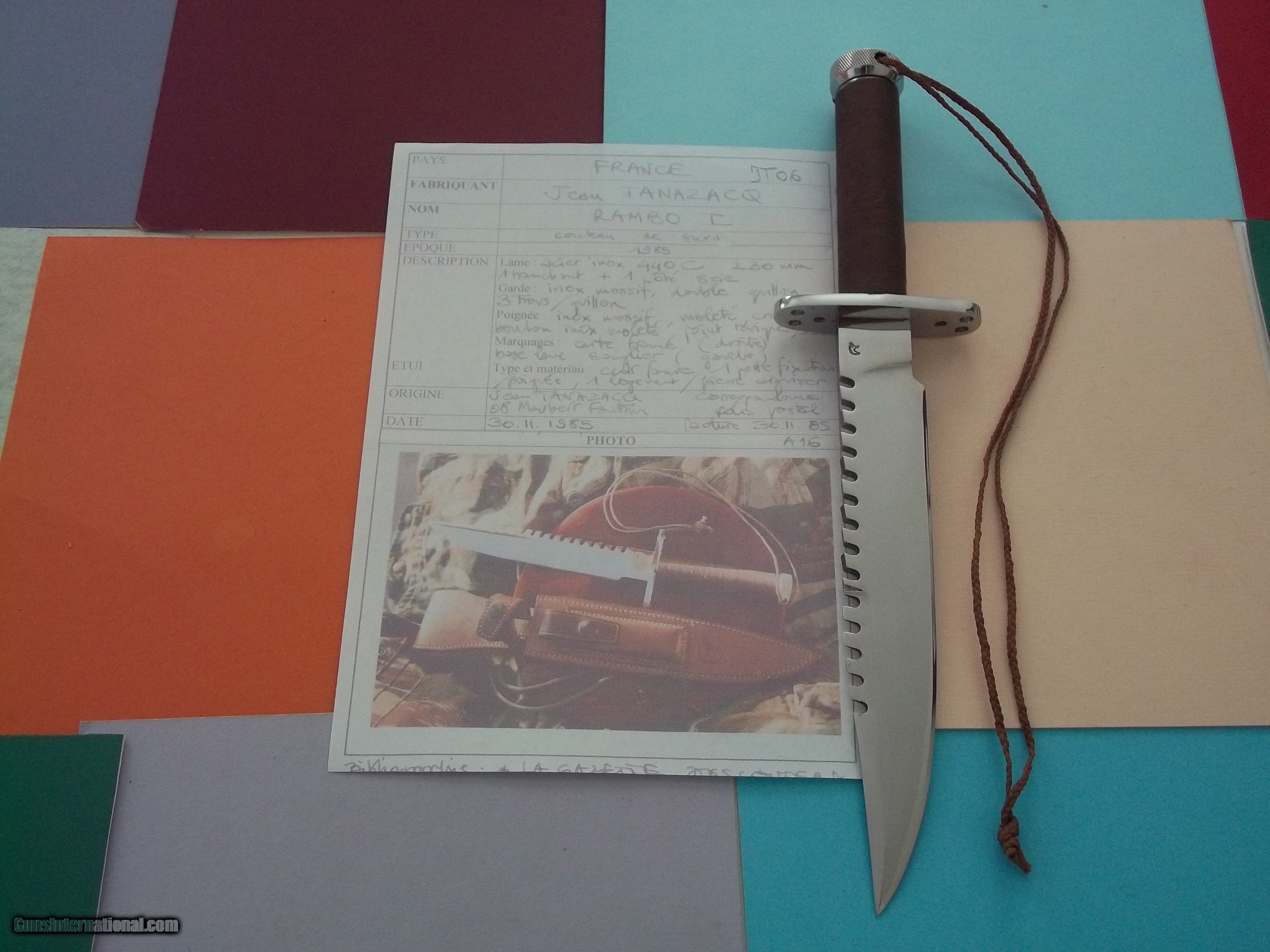 Jean Tanazacq The Dean of French Knifemakers RAMBO 1 Vintage Model Mint ...