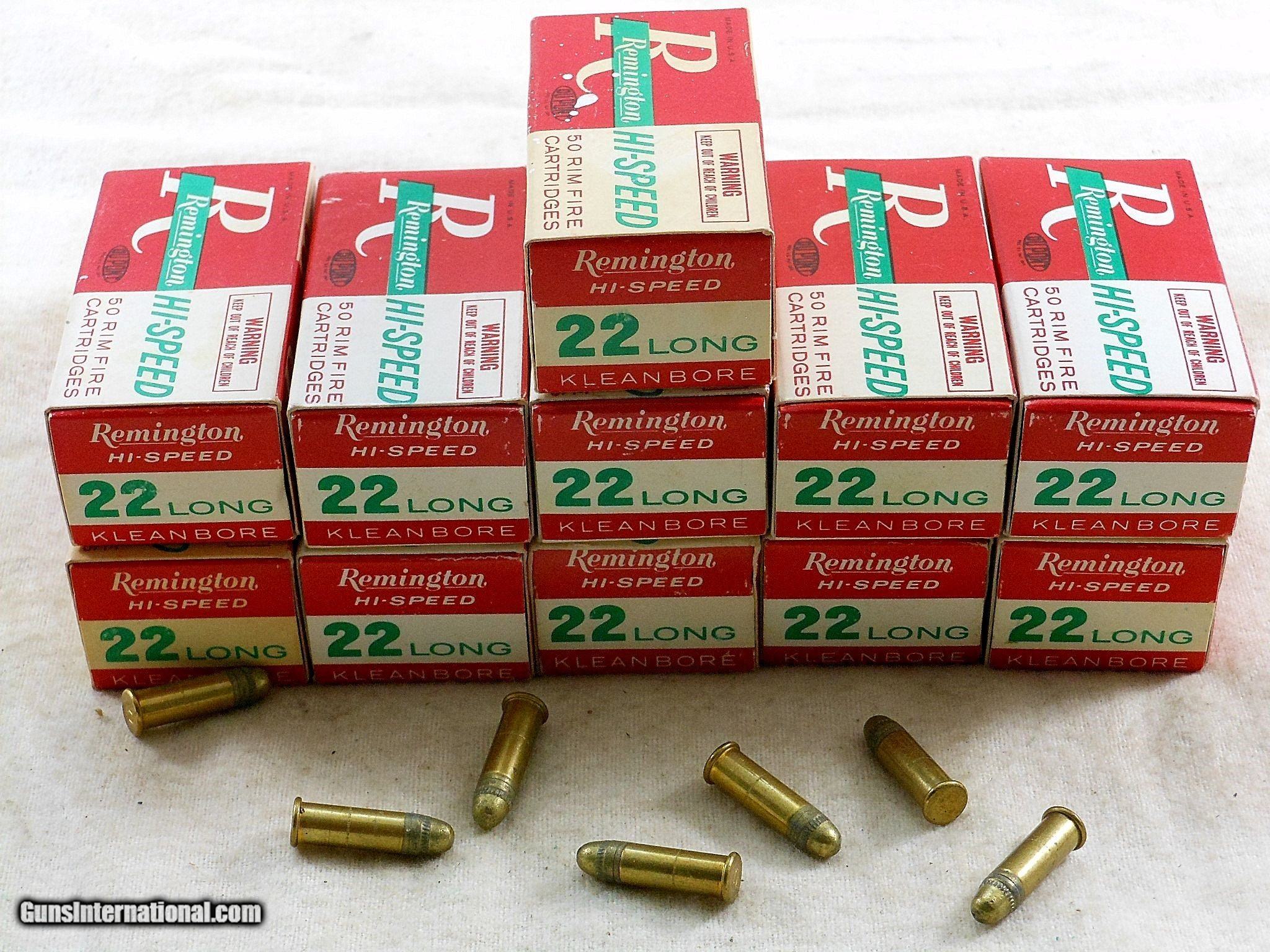 Remington Hi Speed 22 Longs In The Red, White And Green Box