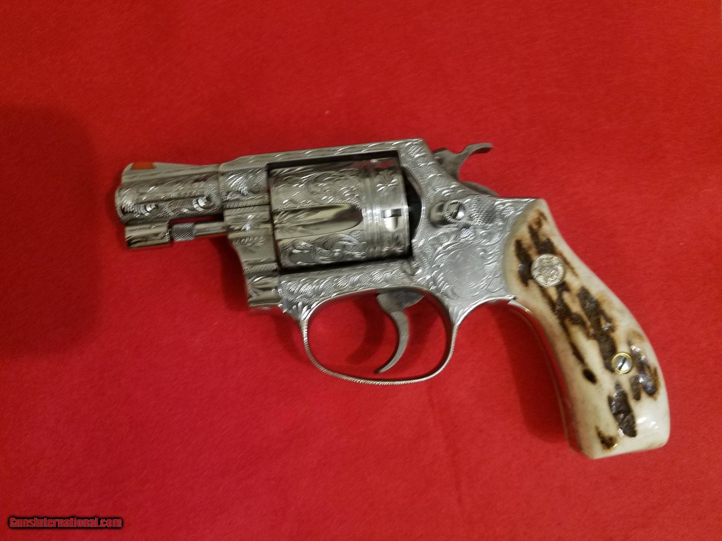 Smith & Wesson model 60 full engraved with stag grips