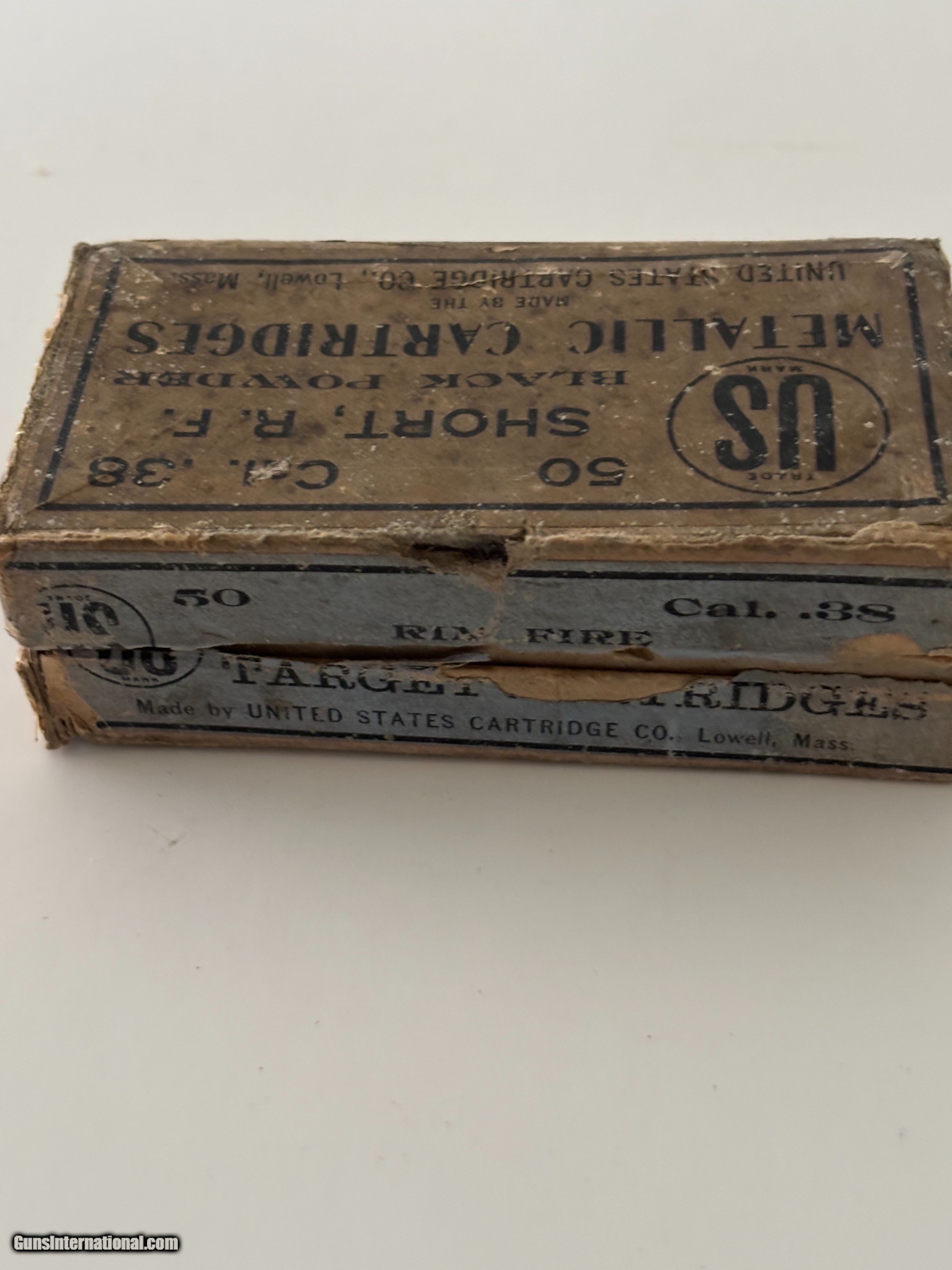 Vintage US .38 cal short Black powder Metallic Cartridges