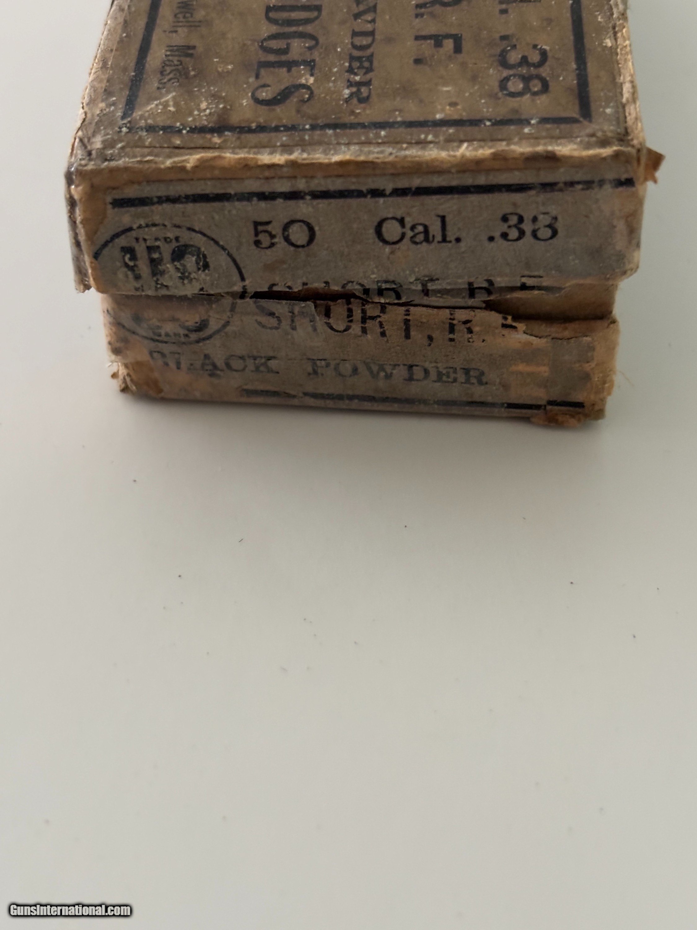 Vintage US .38 cal short Black powder Metallic Cartridges
