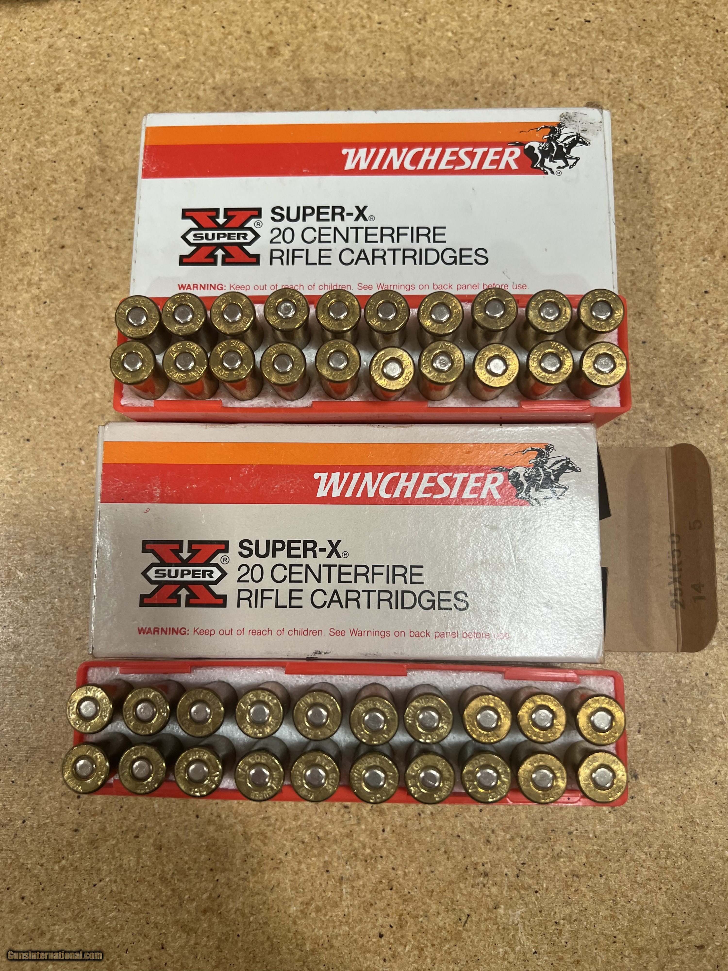 Winchester Super X 303 Savage 2 factory boxes silver tip for sale