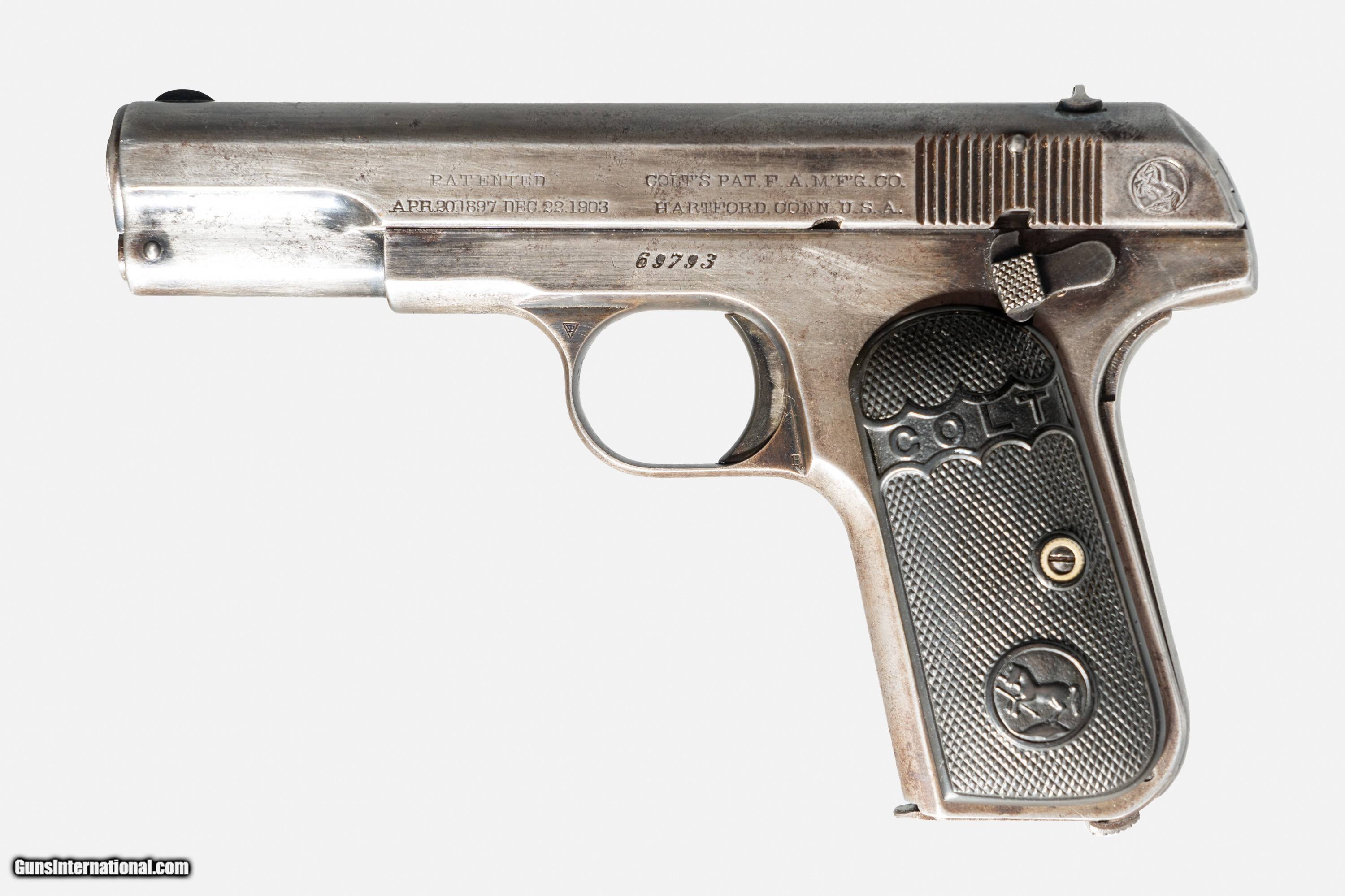 Colt Model 1903 Pocket Hammerless 32ACP 3In (1908MFG Type 1 variant)