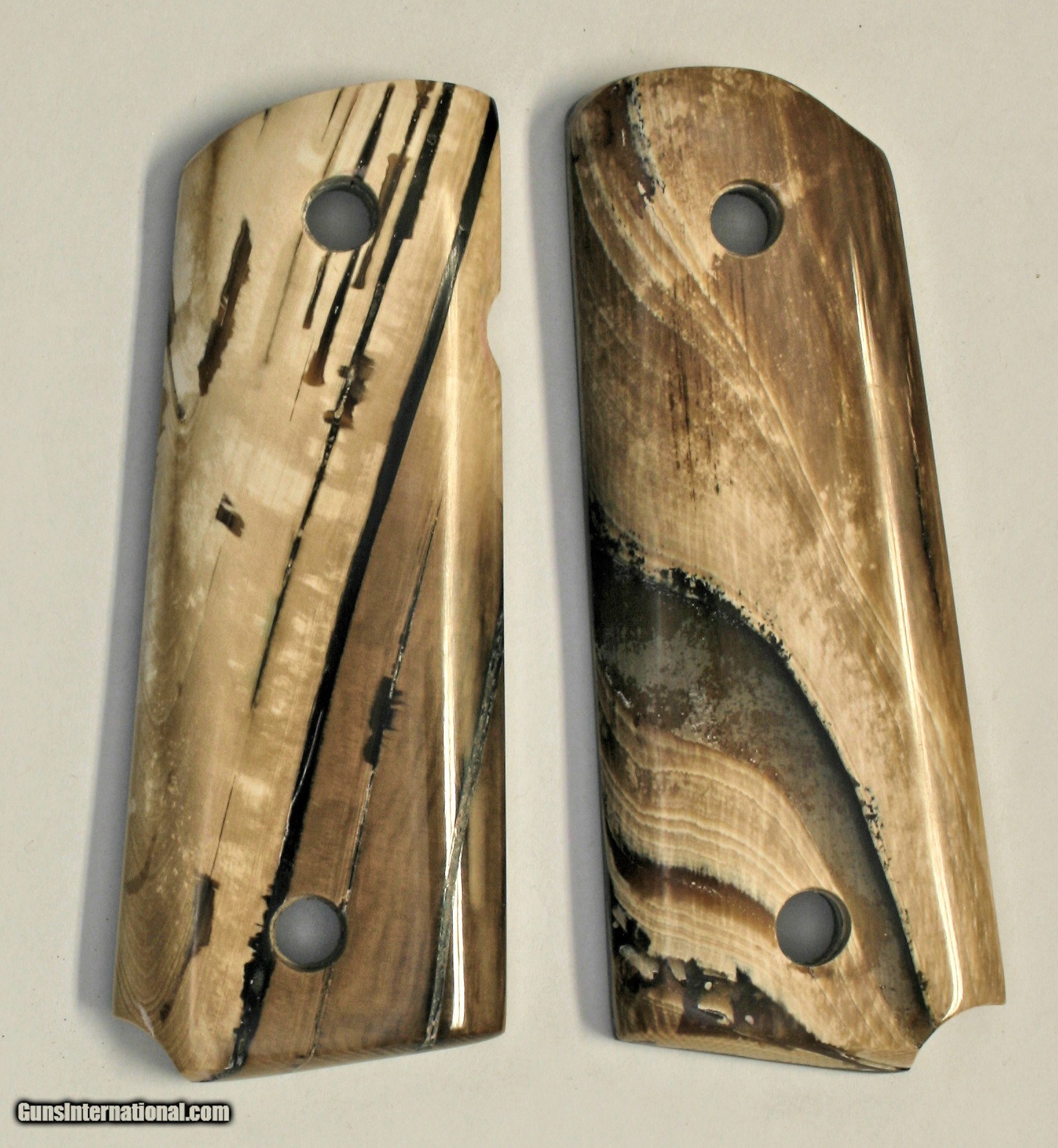 Colt 1911 Officers Model Alaskan Mammoth Ivory Grips, Compact Size for sale