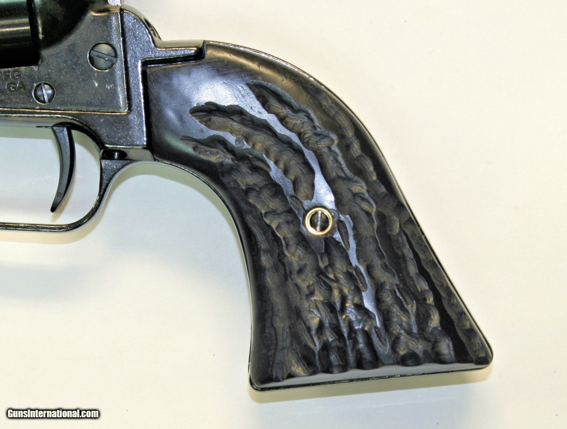 Heritage Rough Rider SA Revolver Imitation Jigged Buffalo Horn Grips ...