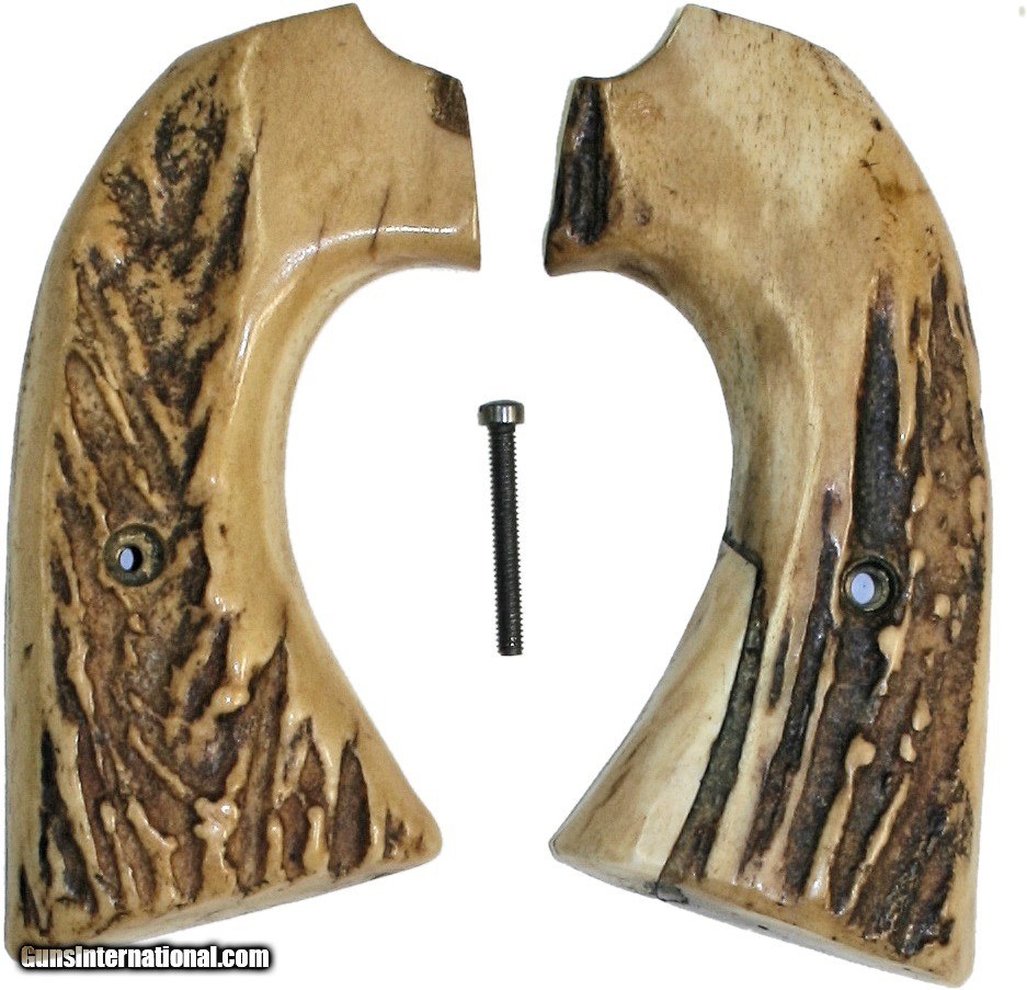 Colt Bisley SA Real Old Red Stag Grips, Aged for sale