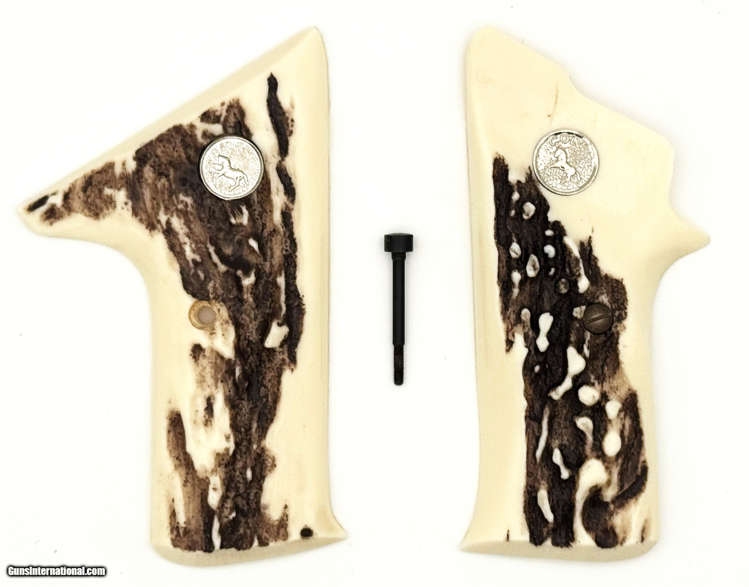 Colt Woodsman 2nd Series, Stag-Like Grips With Colt Medallions for sale