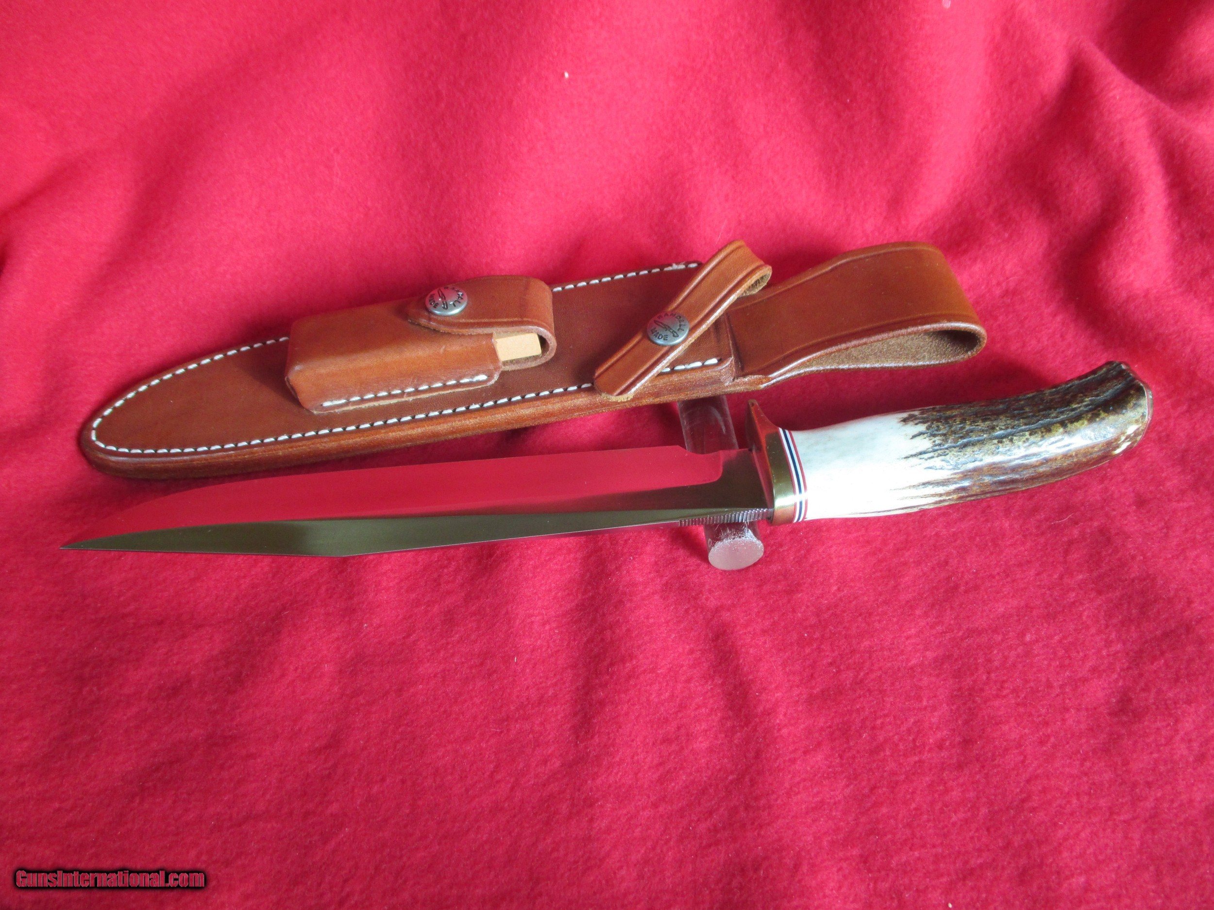 Randall 8 inch stag handled custom minty with Sheath