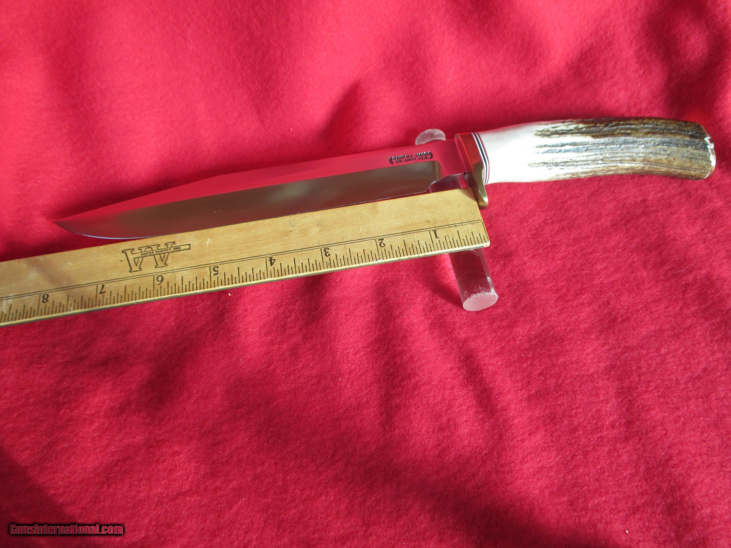 Randall 8 inch stag handled custom minty with Sheath