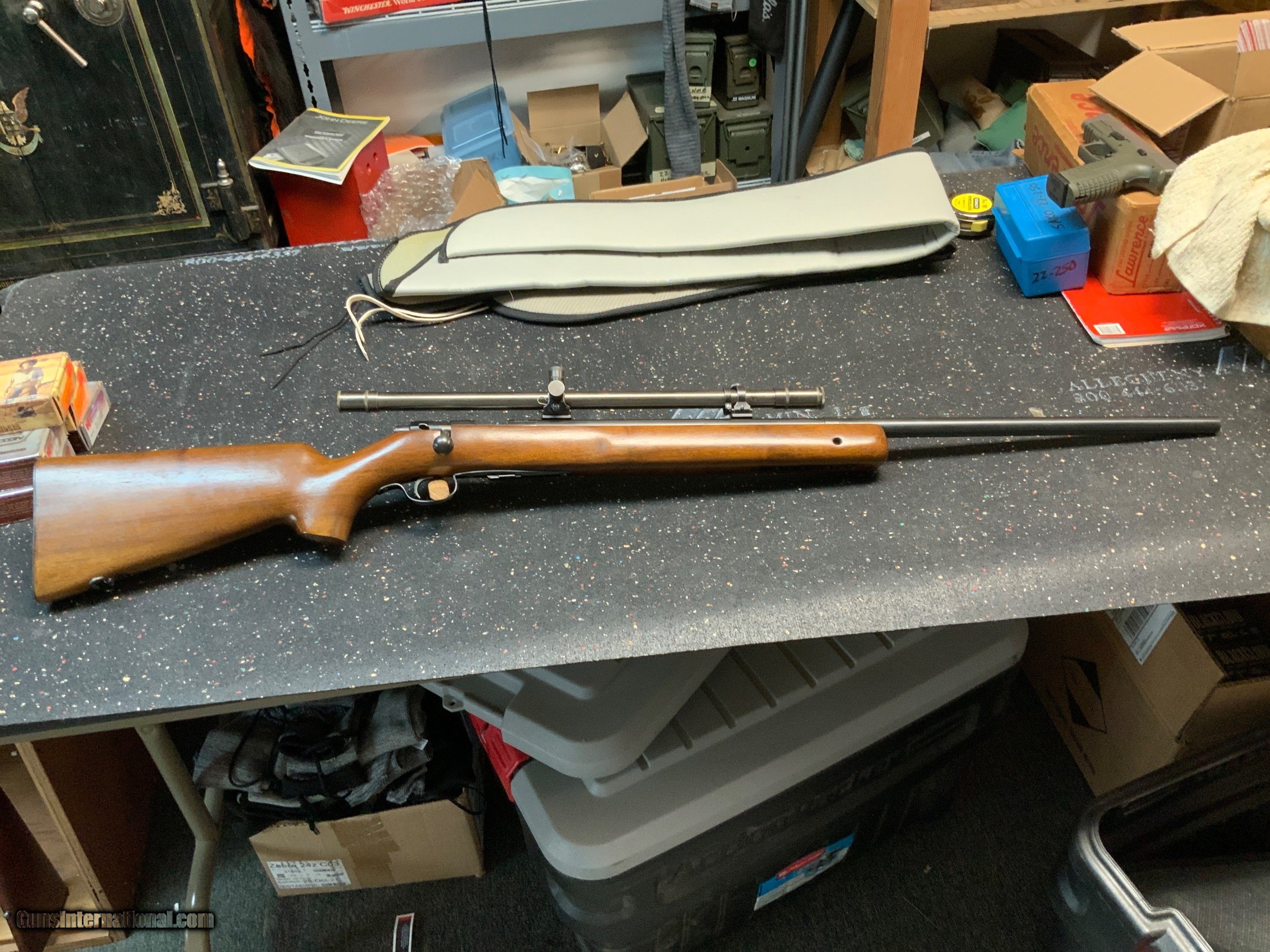 Winchester 75 Target with Vintage Scope