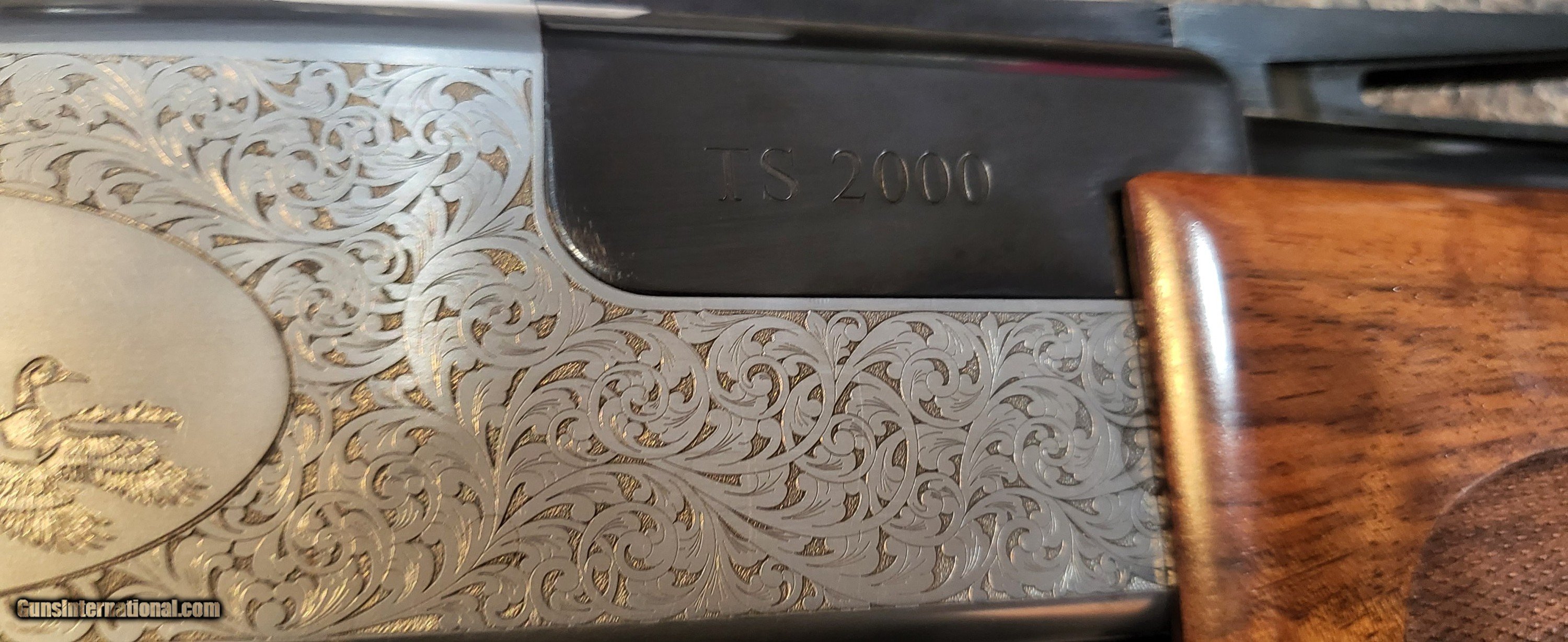 Beautiful engraved desimone ts 2000 trap gun silver sietz bowen type ...