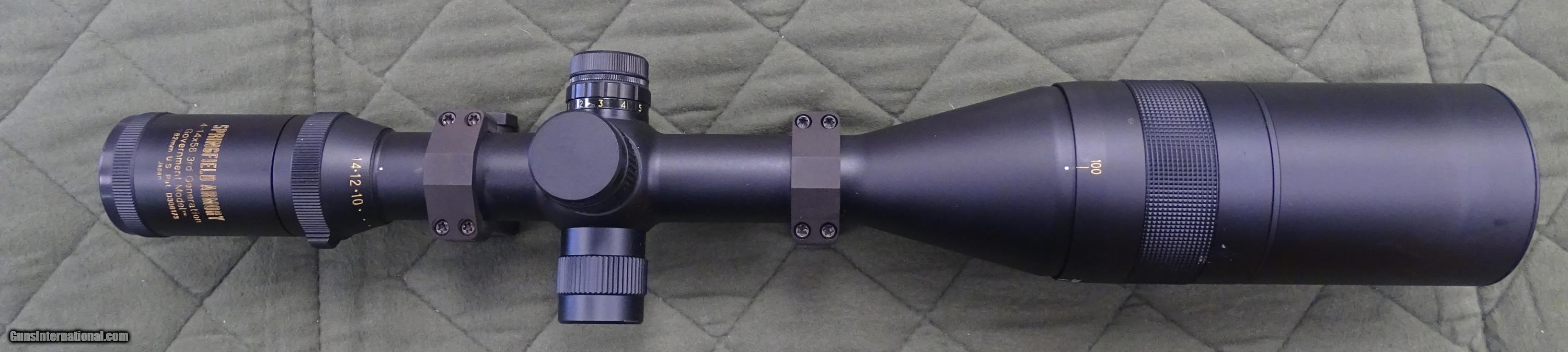 Springfield Armory Government Generation 3 4-14 X 56mm Scope