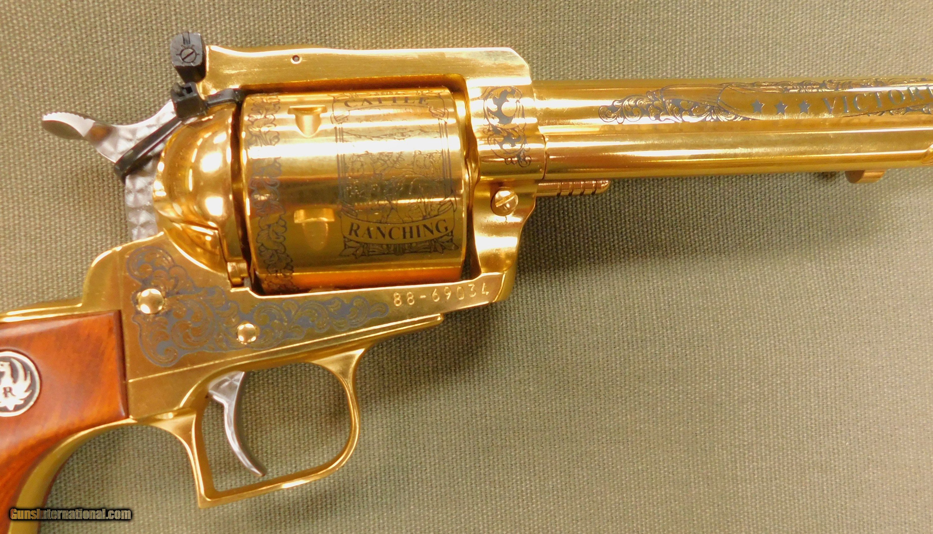 Ruger super blackhawk 44 mag heritage gold plated