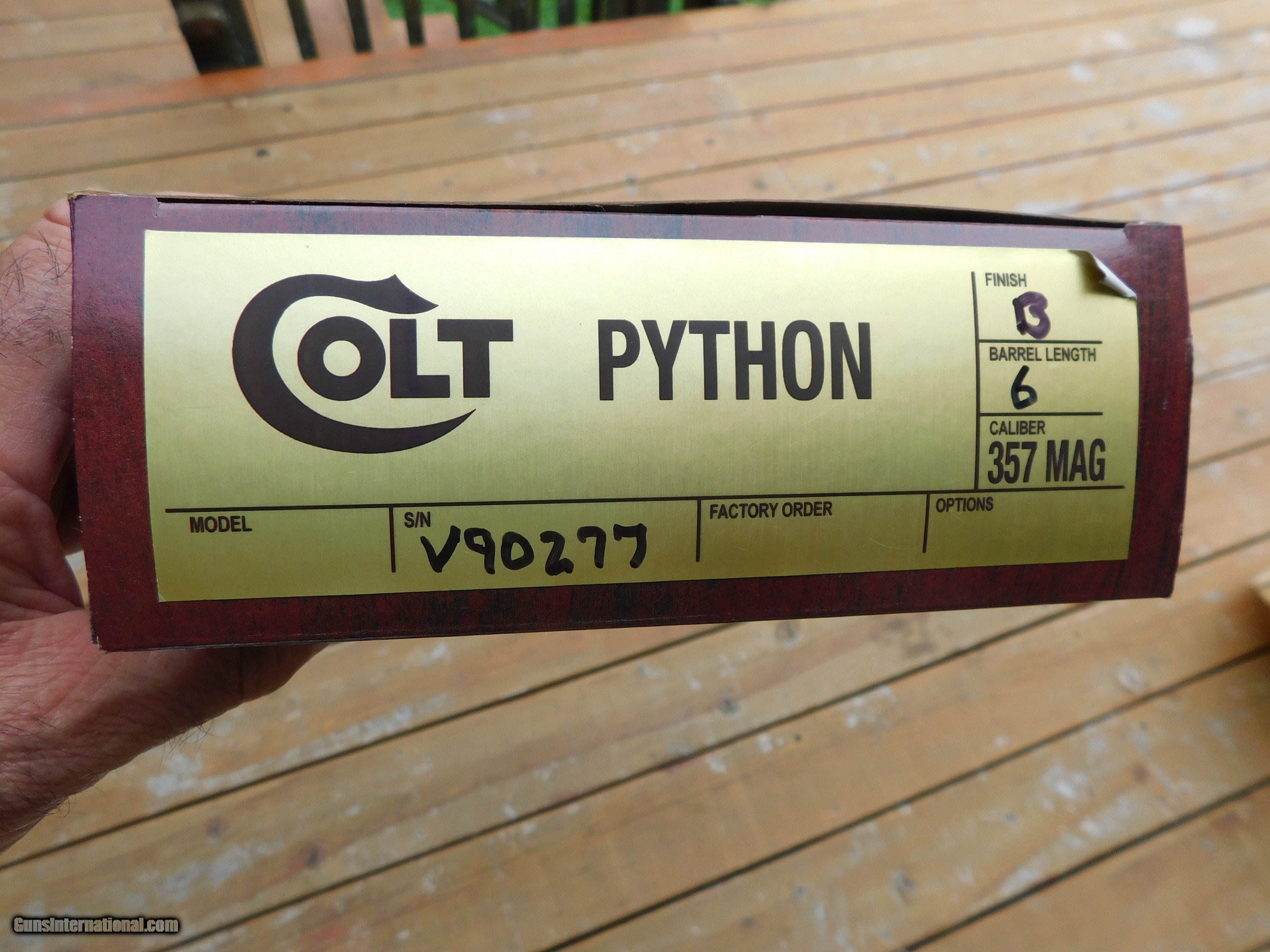 Colt Python 1979 6" As New With Box**. Possibly Test Fired At The ...