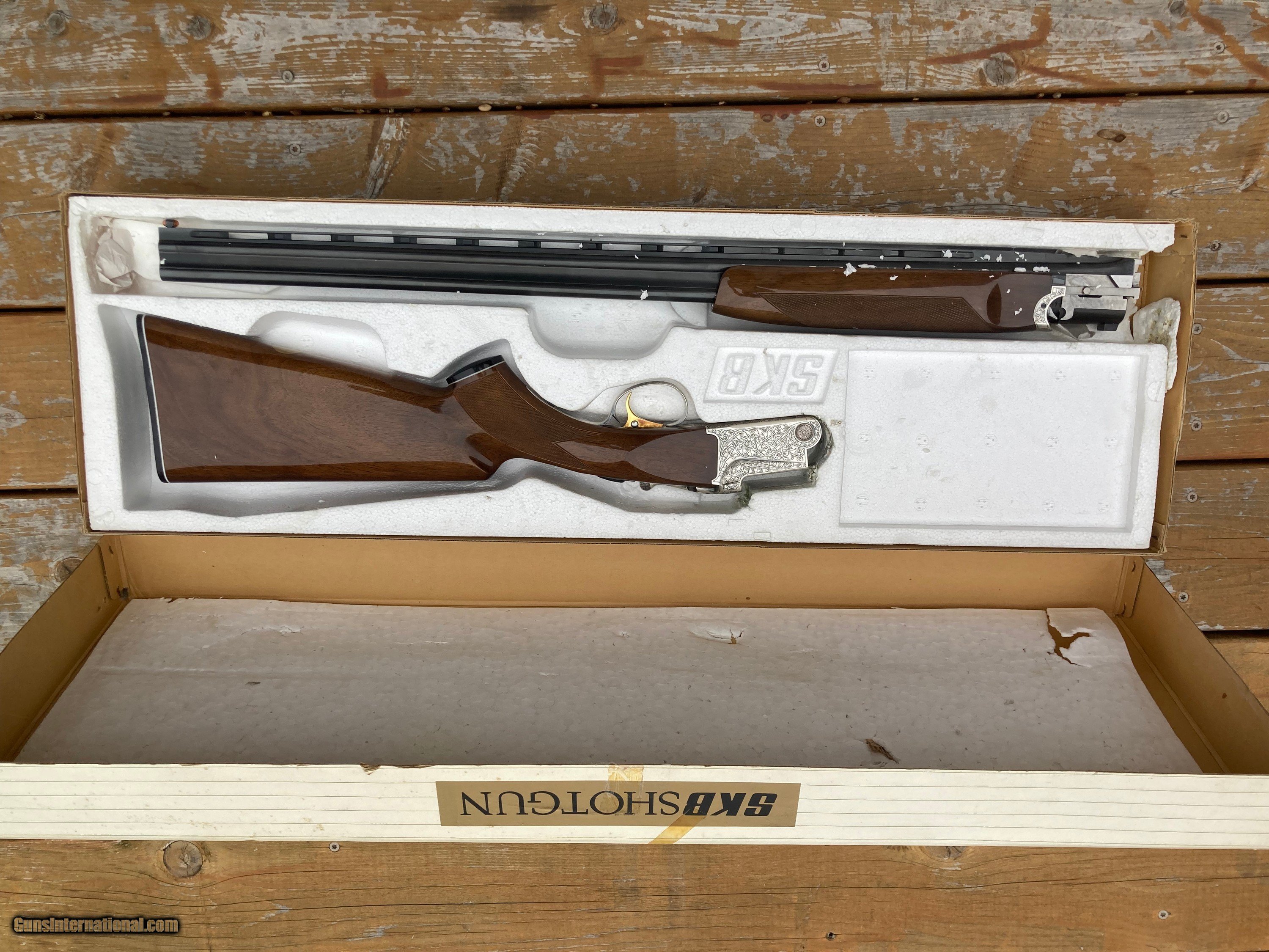 SKB model 600 410 Over Under In Box As Or Near New Deluxe Engraved Vintage