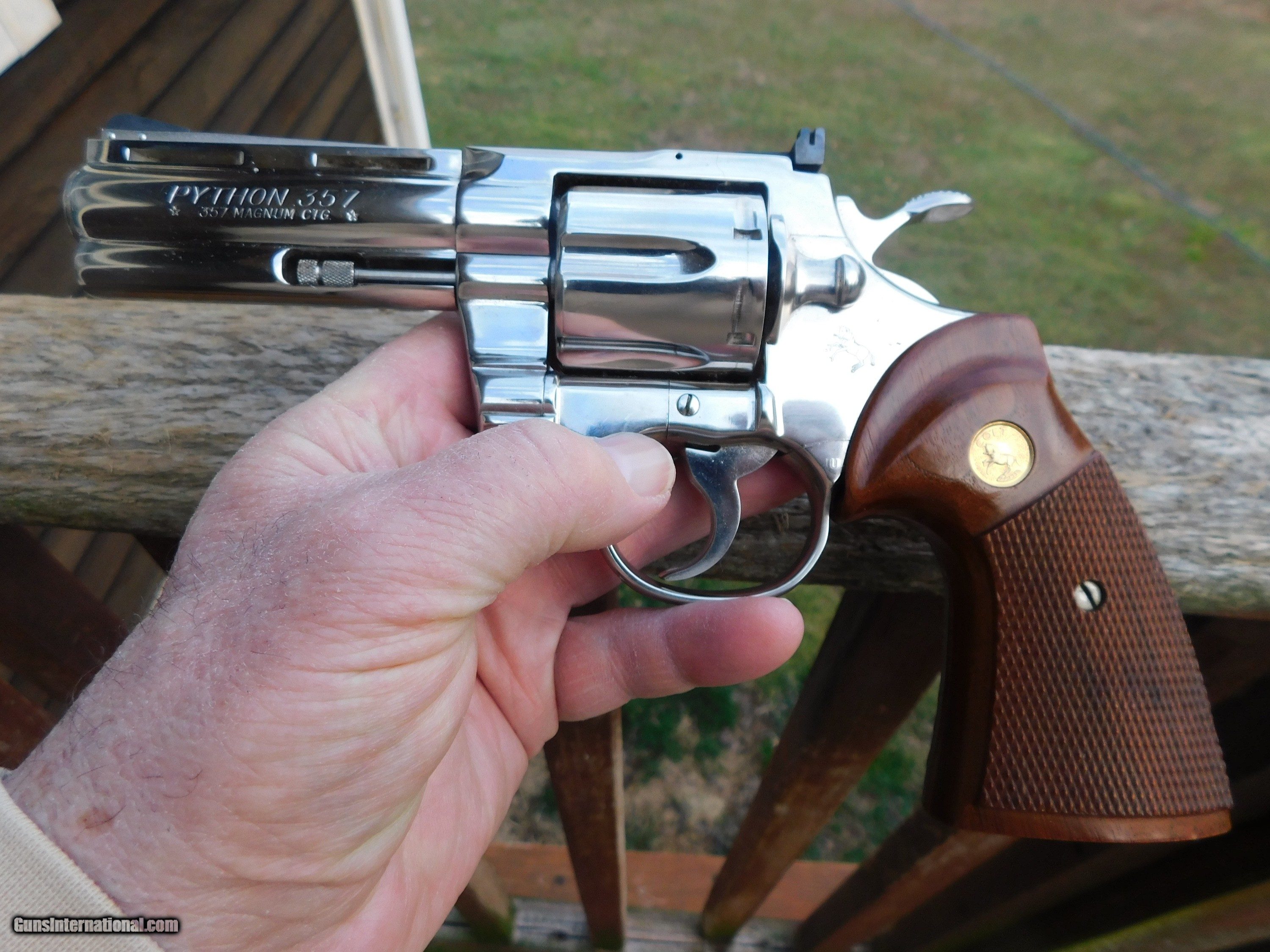 Colt Python Nickel 1980 Stunning 4" BEAUTY