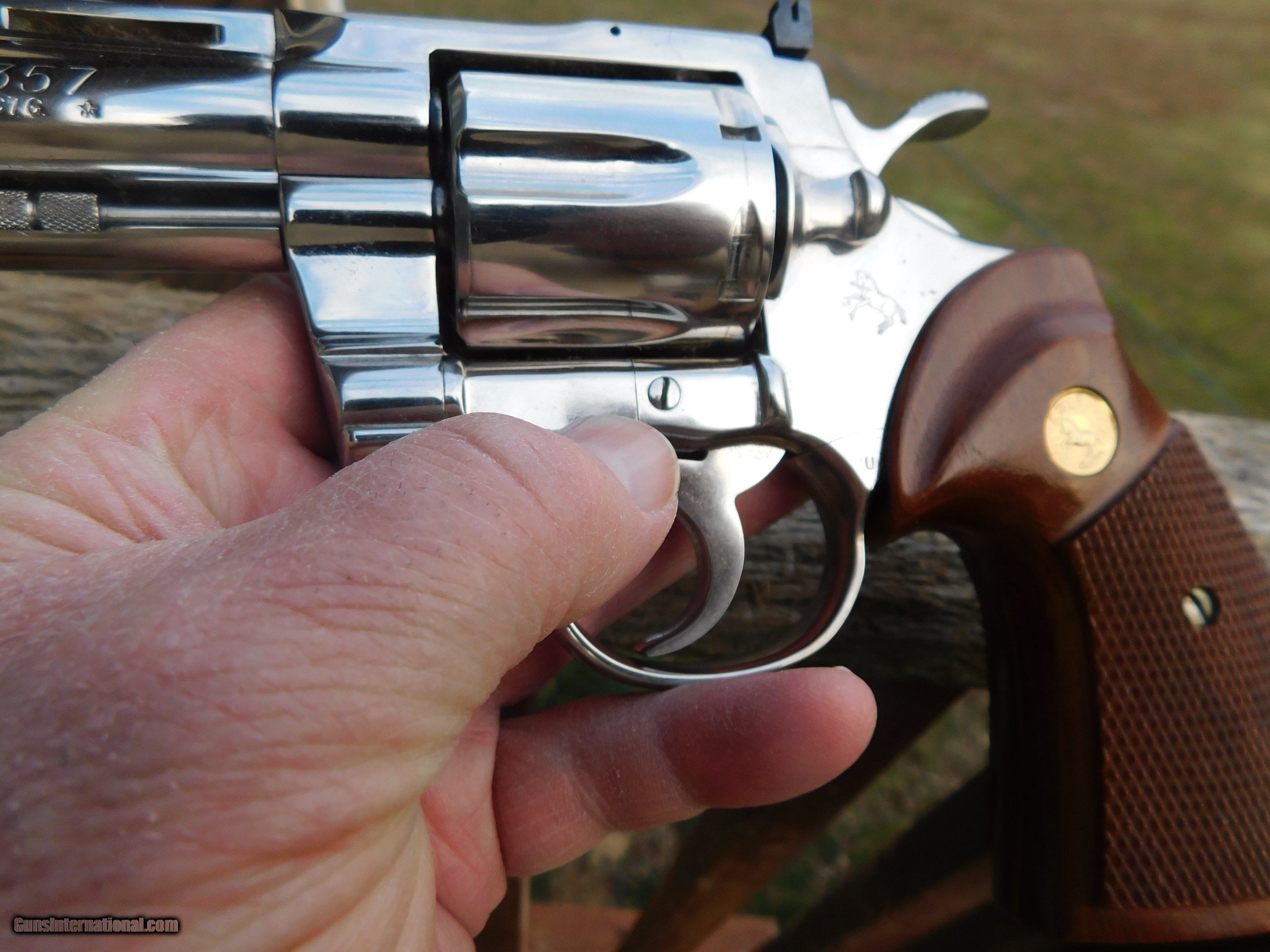 Colt Python Nickel 1980 Stunning 4" BEAUTY
