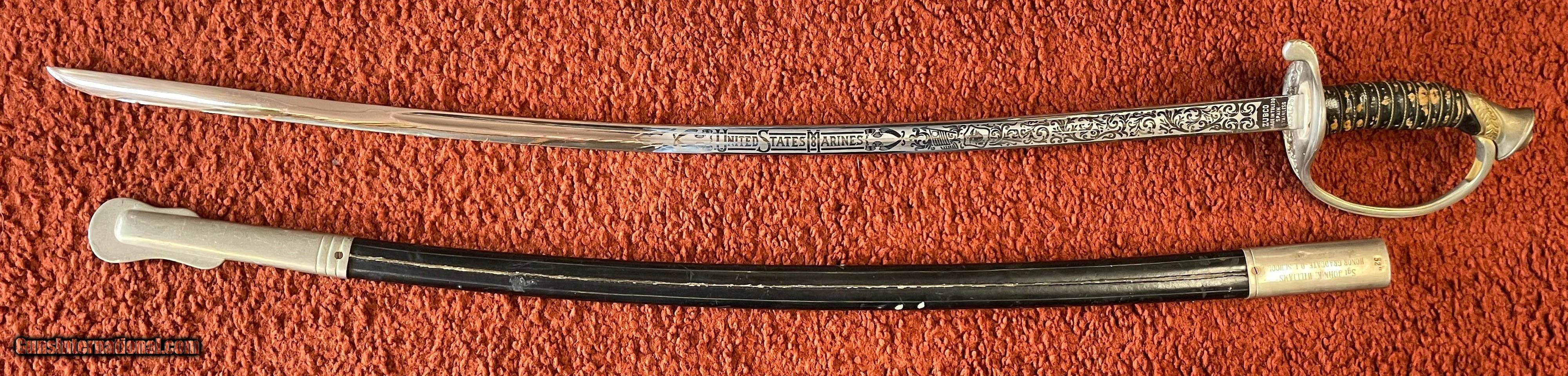 Inscribed U.S. Marine Corp Sword