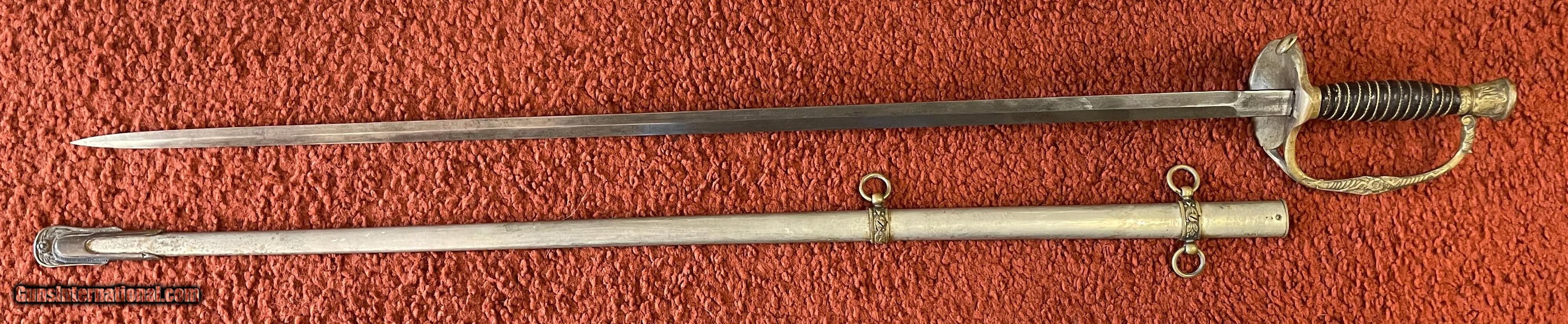 Model 1860 Staff & Field Officers Sword Post Civil War Production