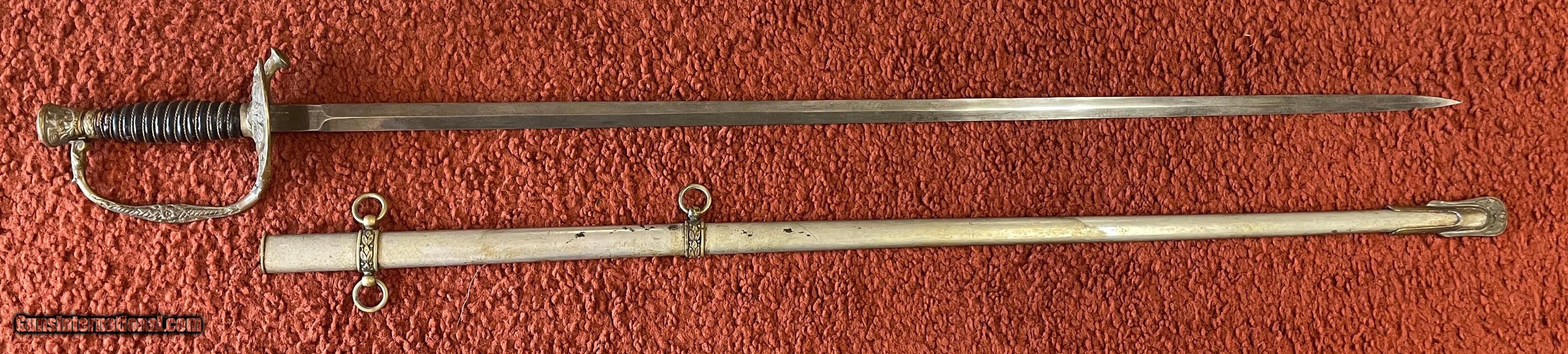 Model 1860 Staff & Field Officers Sword Post Civil War Production