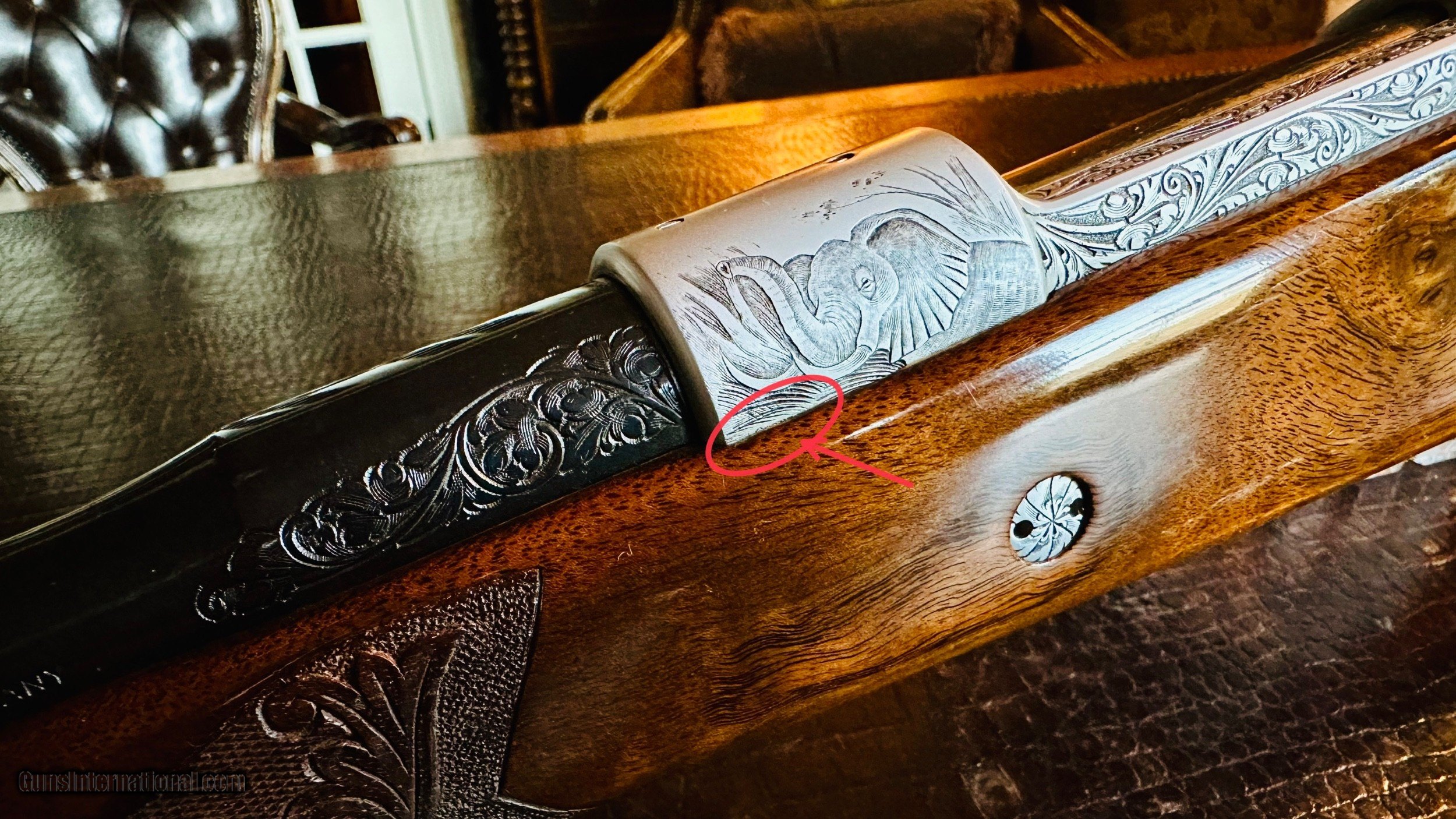 Browning Olympian .458 Win Mag - L. Lambert L. Corth Engraved - Salt ...